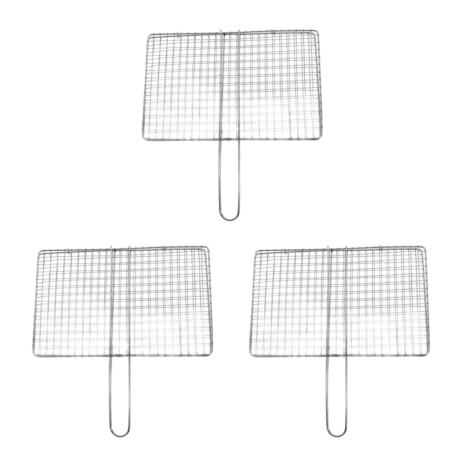 FRCOLOR Raindrops 3pcs Grill Basket for Outdoor Cooking Accessory ...