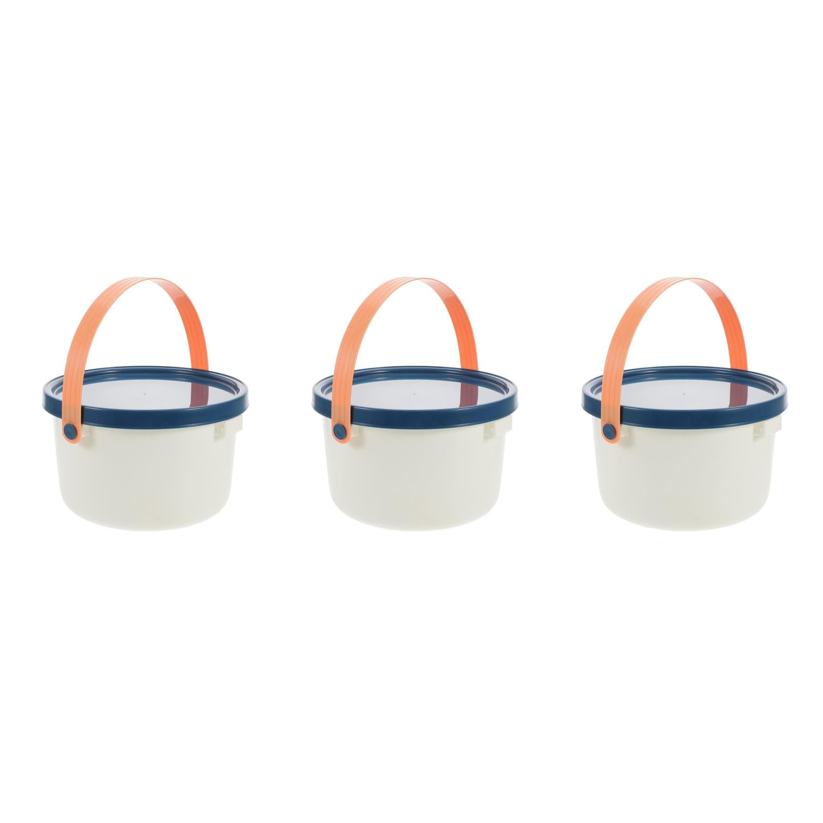 FRCOLOR 3pcs Handy Small Bucket With Lid For Water Storage And Cleaning ...