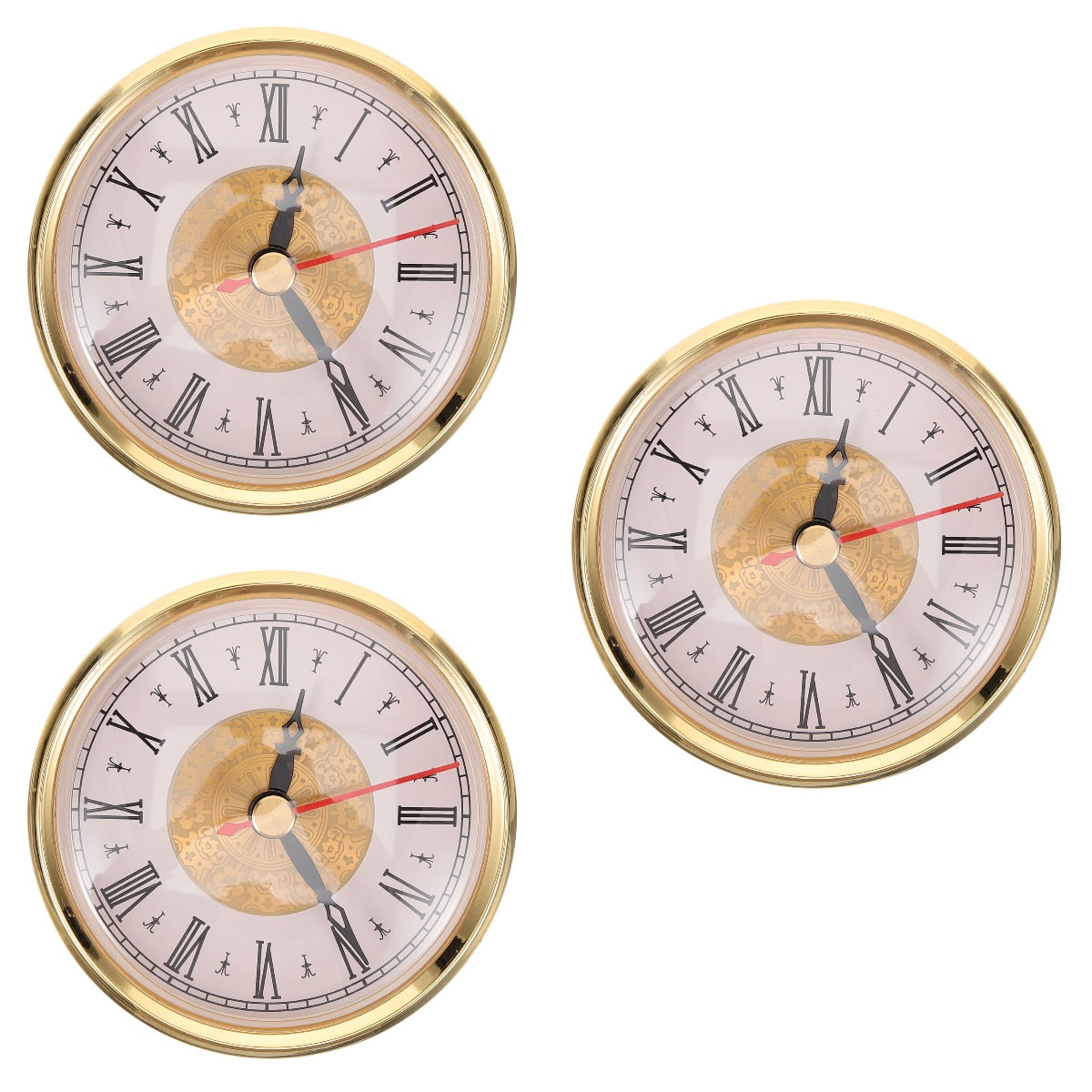 FRCOLOR 3pcs Inlaid Clock Head Round Clock Head Vintage Clock Head ...