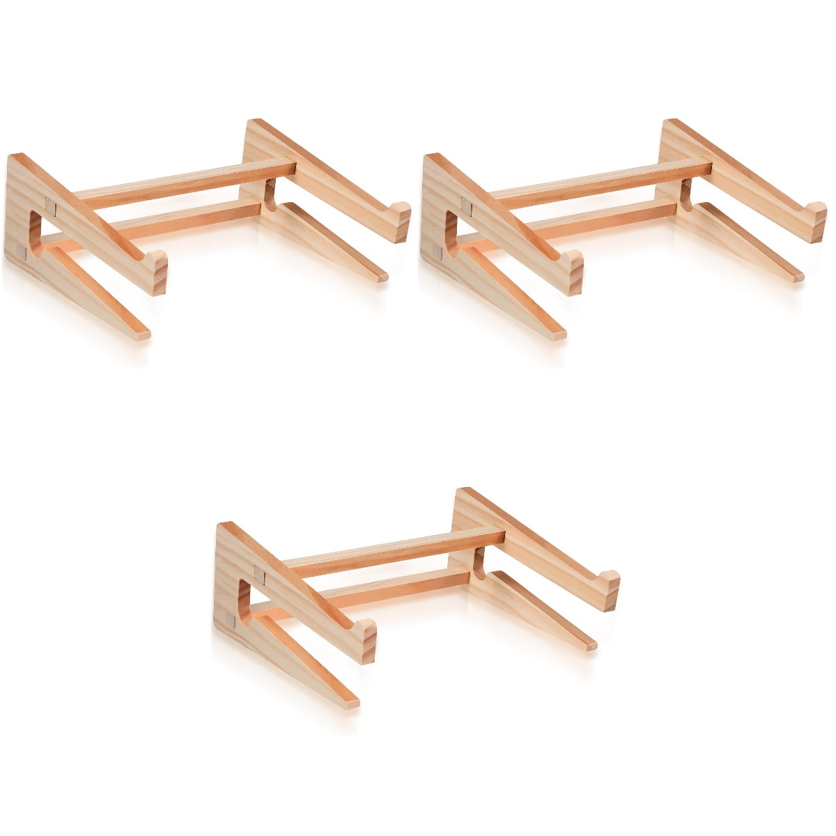 FRCOLOR 3pcs Laptop Stand Tablet Holder Wood Laptop Holder Laptop ...