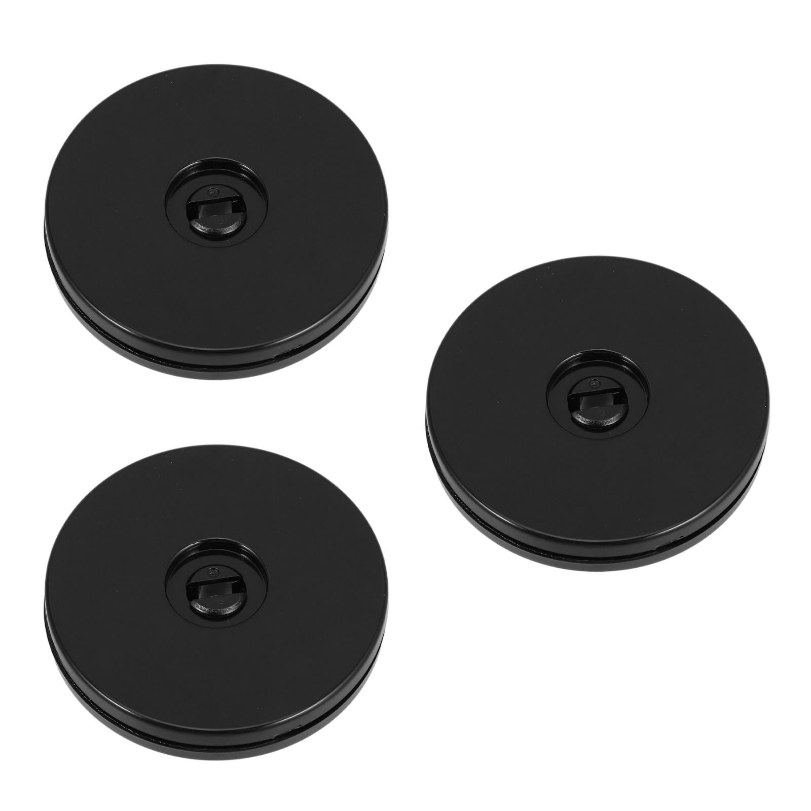 FRCOLOR 3pcs Lazy Turntable Black Acrylic Turntable Platter Bonsai ...