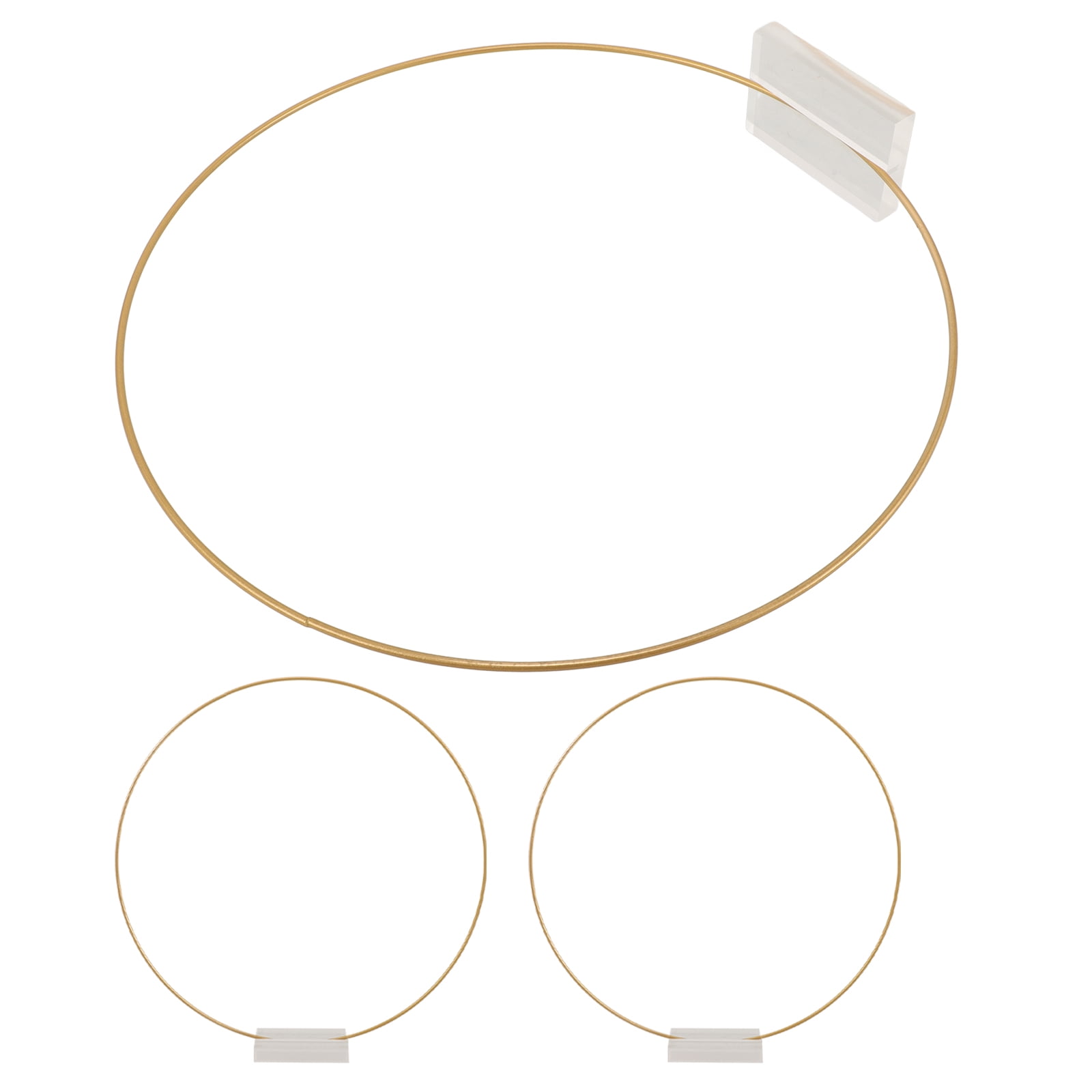 FRCOLOR Elegant Metal Floral Hoop with Clear Acrylic Base for Home ...