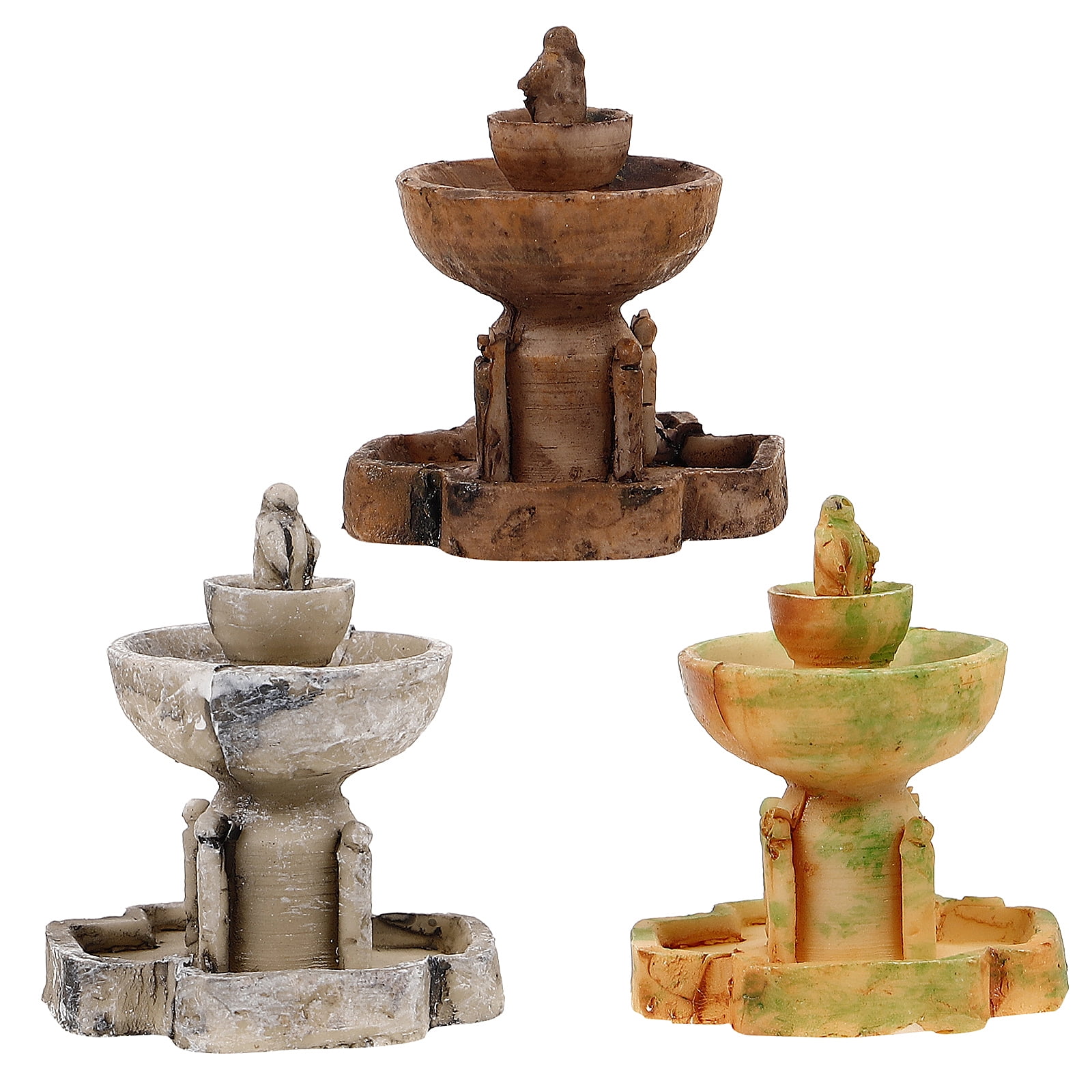 Mini Resin Fountain Decoration for Decor Assorted Color 3pcs - Walmart.com