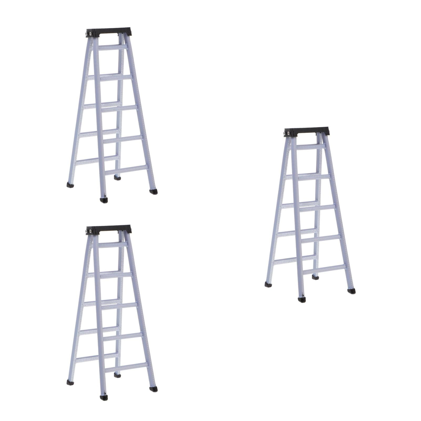 FRCOLOR 3pcs Miniature Step Ladder Toys 1:12 Scale Dollhouse Plastic ...