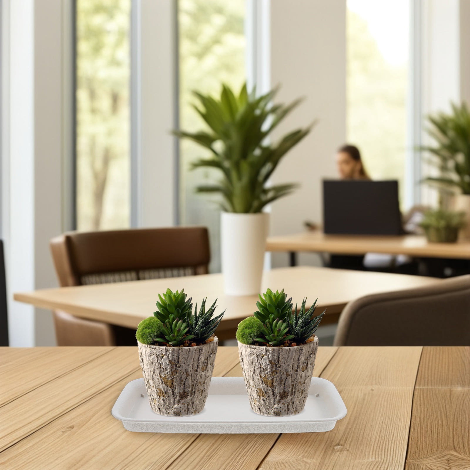 FRCOLOR 3pcs Rectangular Planter Tray Only For Flower Pots Reusable ...