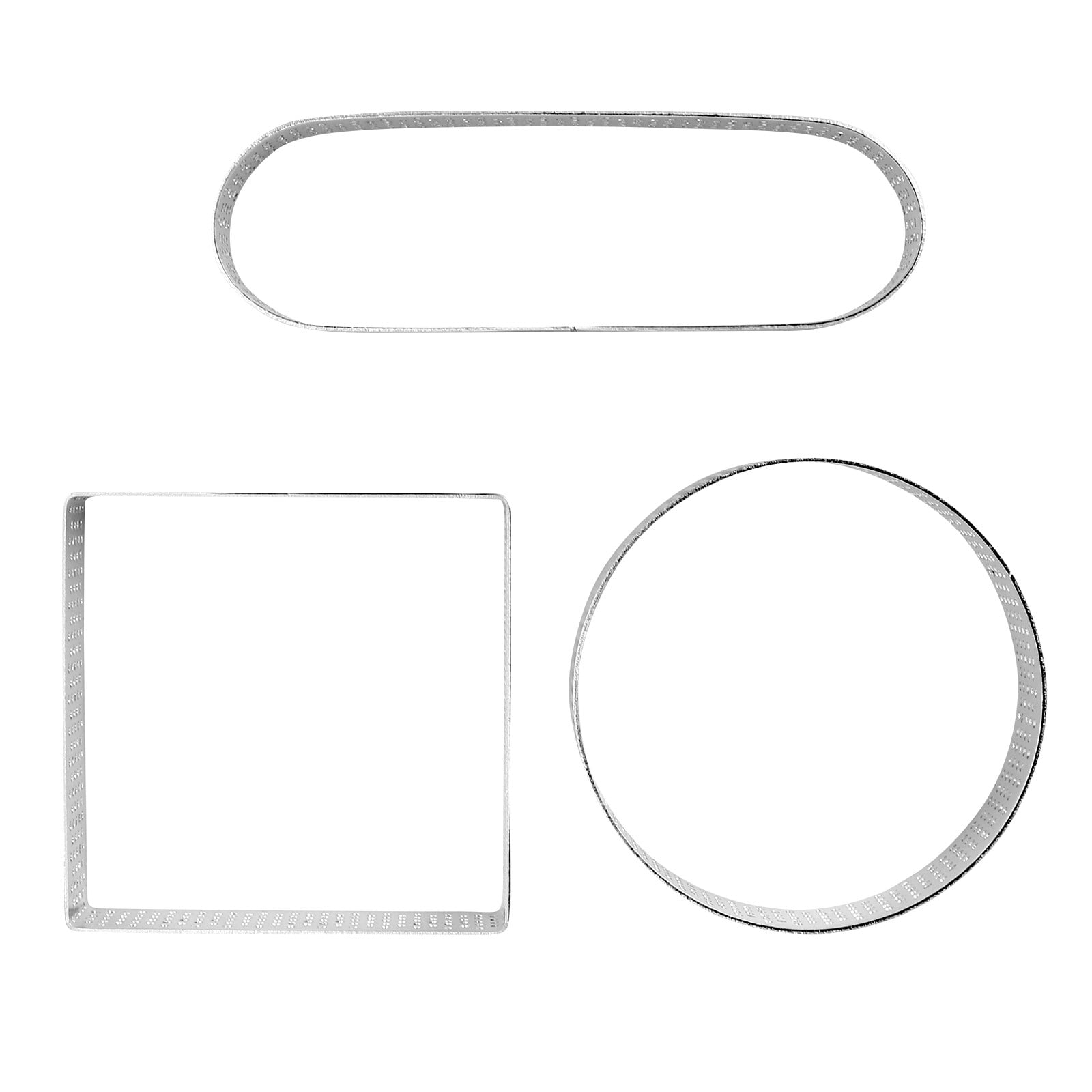 FRCOLOR 3pcs Stainless Steel Perforated Tart Rings Mousse Cake Mold ...