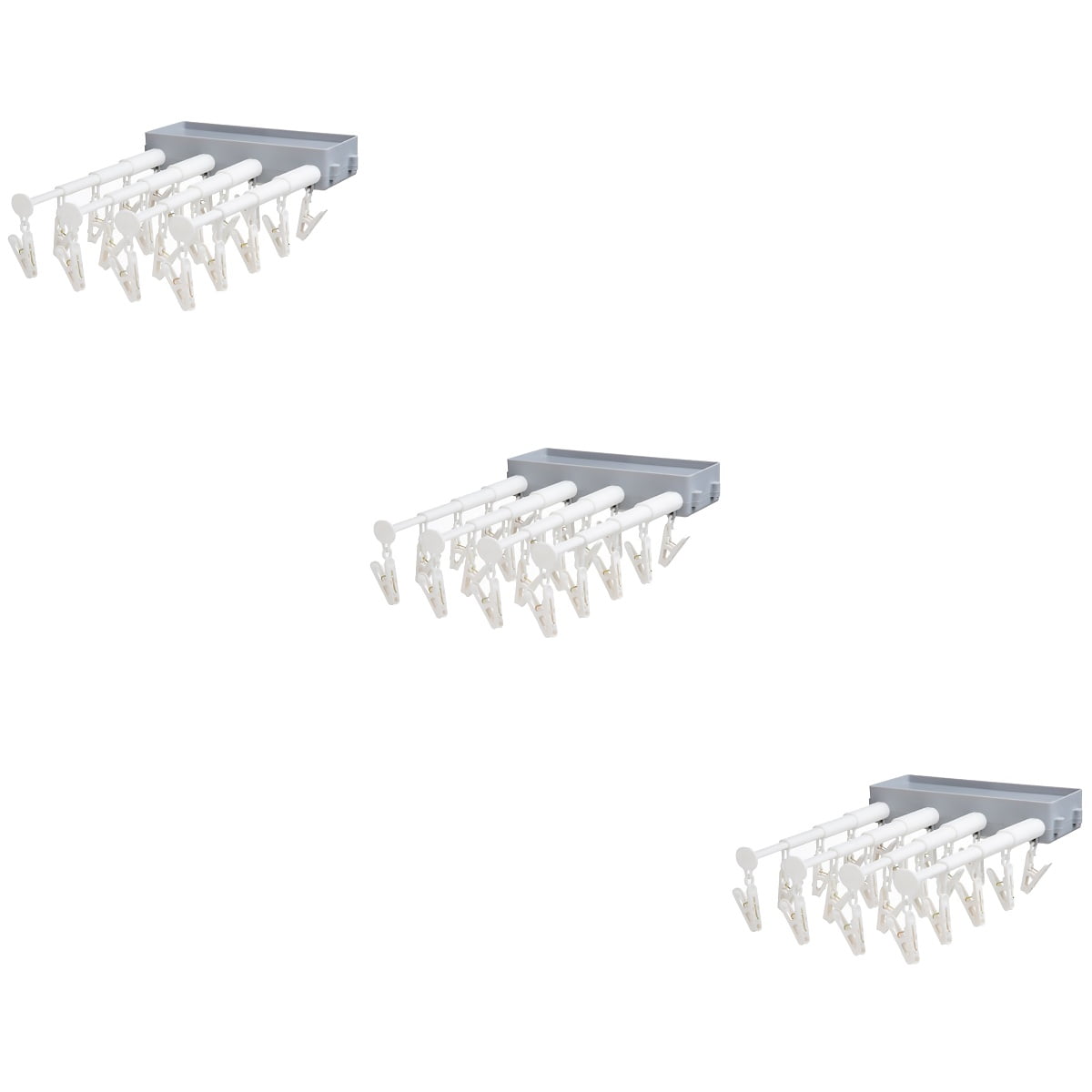 FRCOLOR 3pcs Stretchable Reusable Clip Drying Rack Collapsible Drying ...