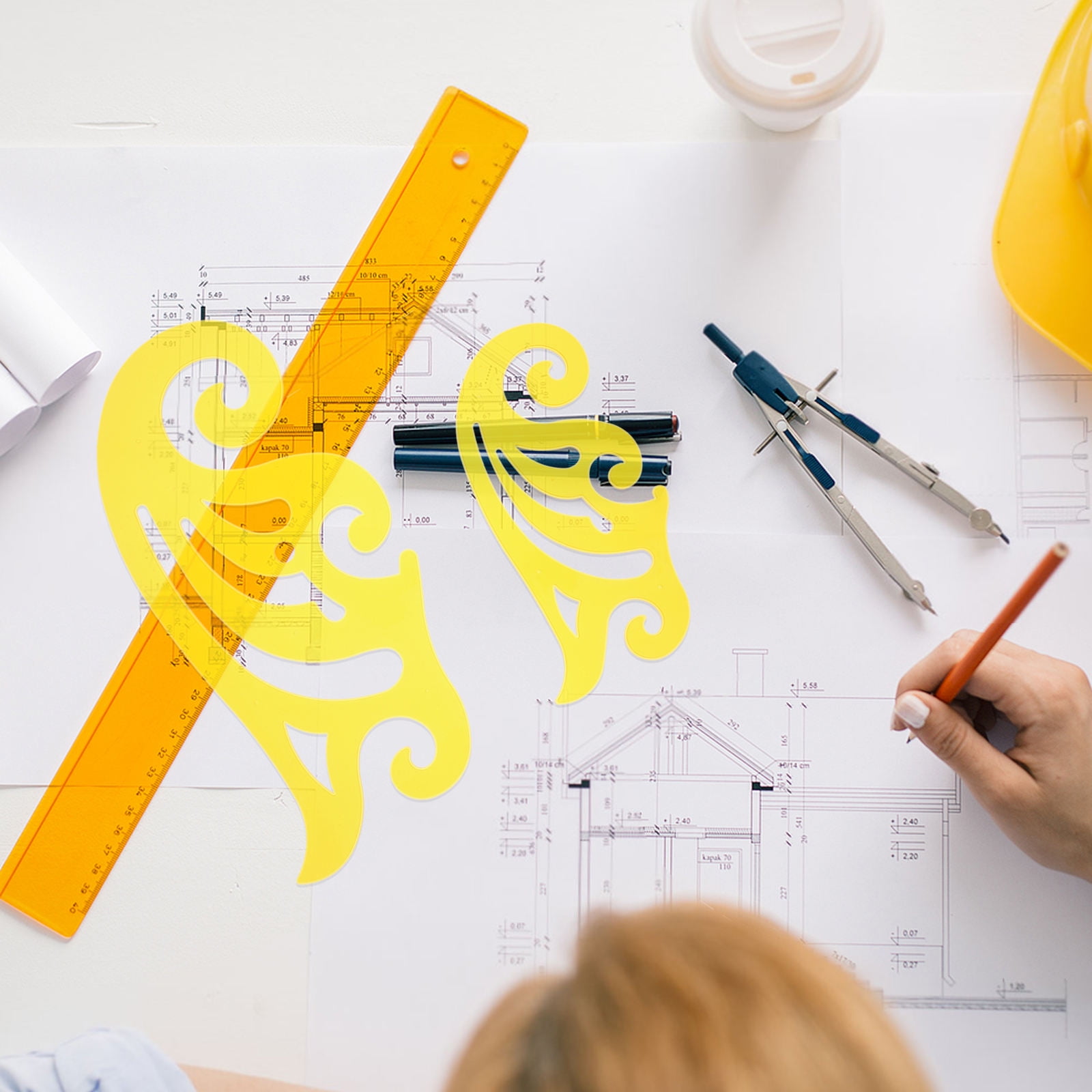 FRCOLOR 3pcs Tailor Sewing Ruler French Curve Ruler Plastic Ruler for ...