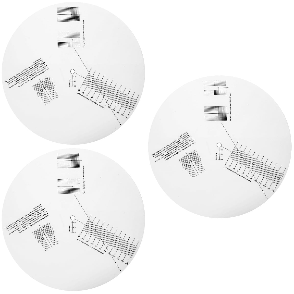FRCOLOR 3pcs Turntable Alignment Protractor Mat Distance Gauge ...