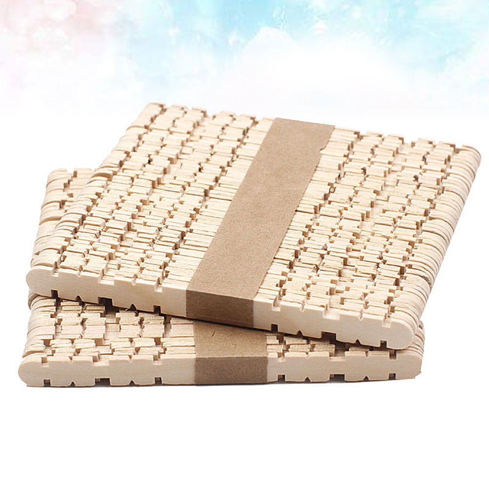 FRCOLOR 4 Bag Creative Designs Natural Wood Insert Craft Sticks ...