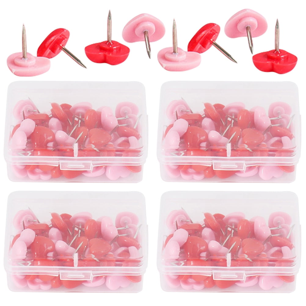 FRCOLOR 4 Boxes of Cork Board Push Pin Multifunction Thumbtacks Heart ...