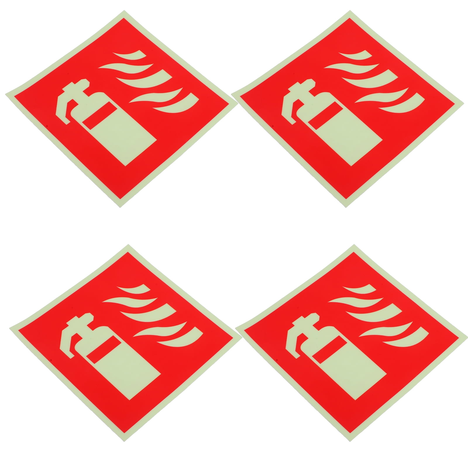 FRCOLOR 4 Pcs Adhesive Fire Extinguisher Sign Sticker For Office Light ...