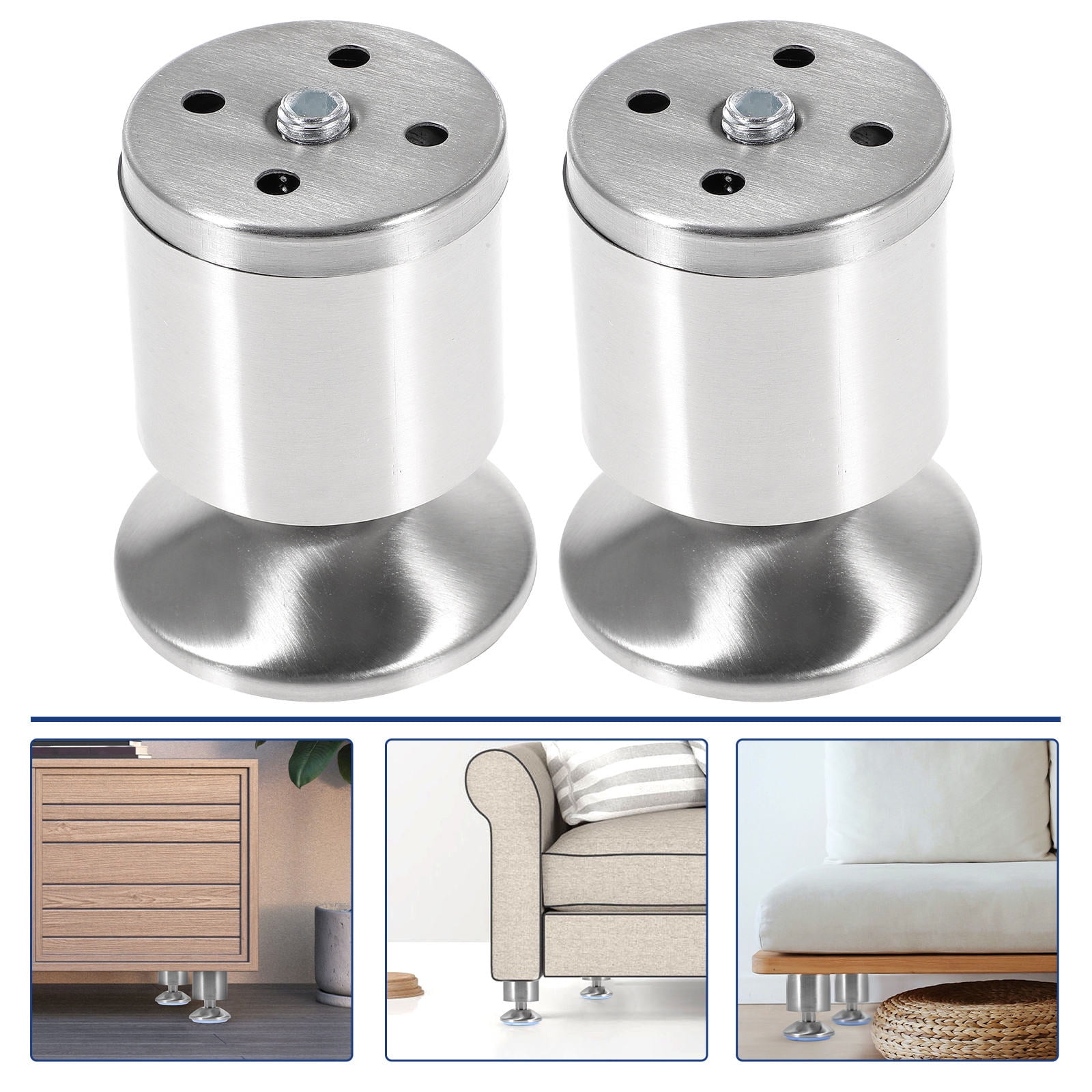 FRCOLOR 4 Pcs Adjustable Furniture Legs DIY Heavy Duty Cabinet Levelers ...