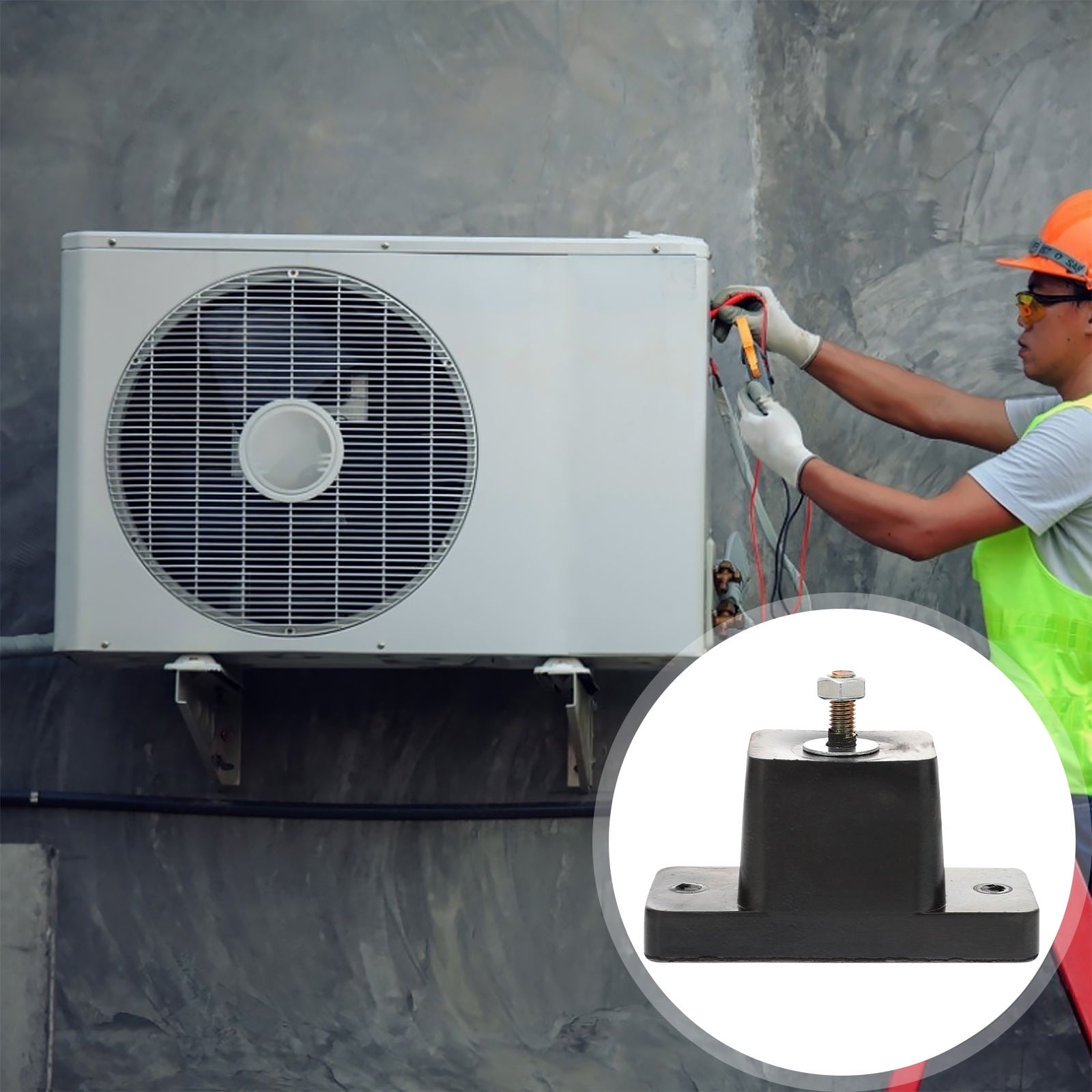 FRCOLOR 4 Pcs Anti Vibration Isolator Mounts Air Conditioner Pad ...