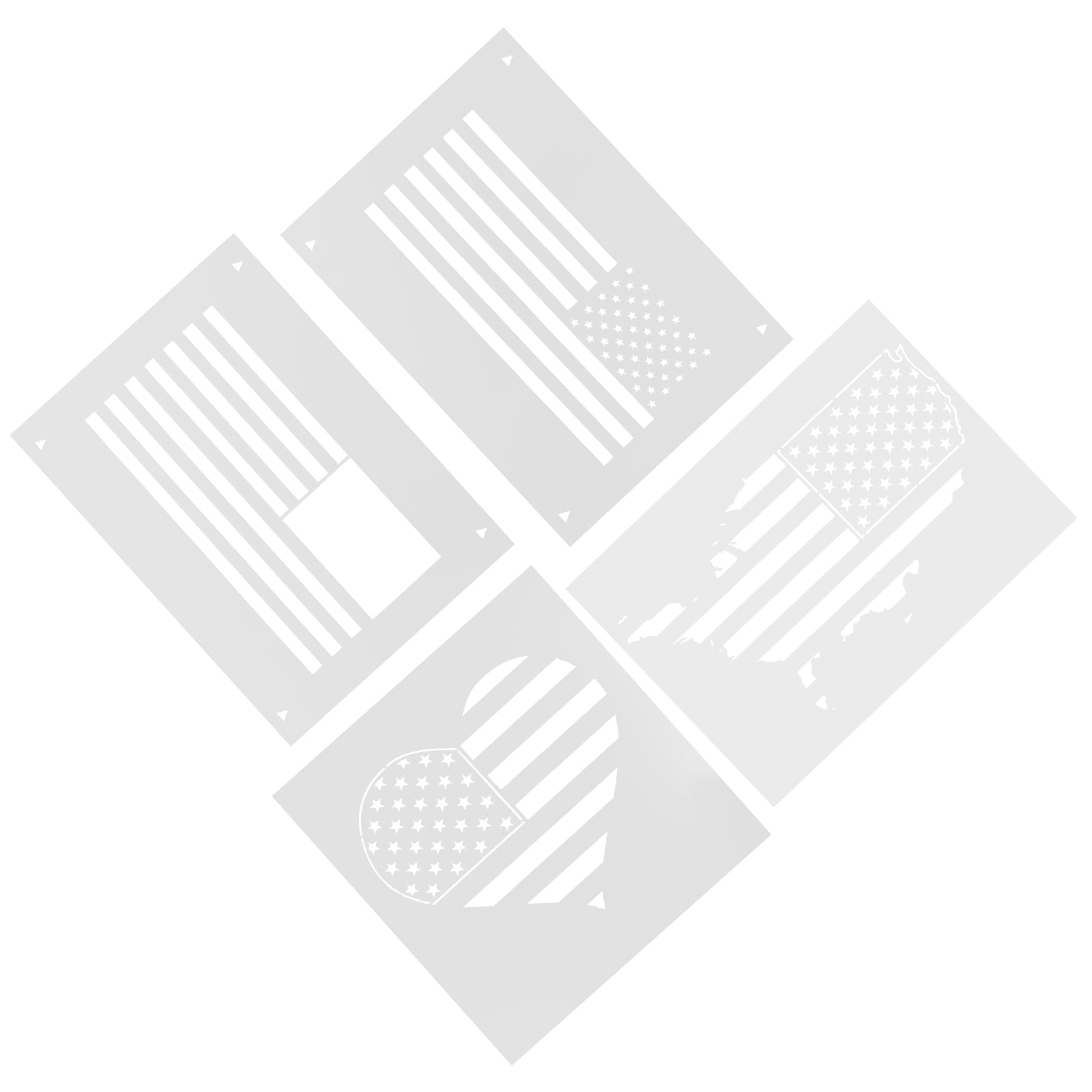 FRCOLOR 4 Pcs Art Craft Stencil Flag Alphabet Letter Stencils Beige ...