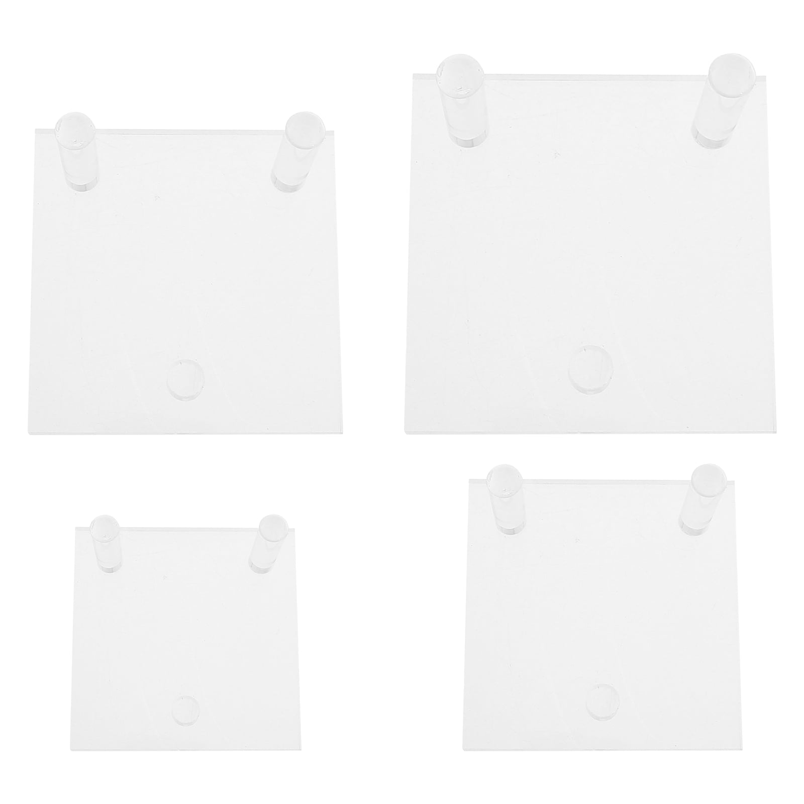 WRISTBIQUE Three-Peg Easel Acrylic Transparent 4Pcs 8.5X3.1In - Walmart.com