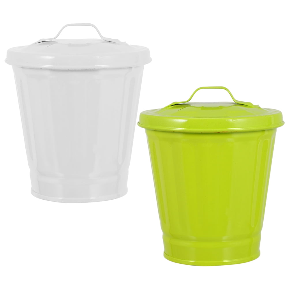 FRCOLOR 4 Pcs Desktop Waste Bucket Lid Design Small Garbage Bucket Mini ...