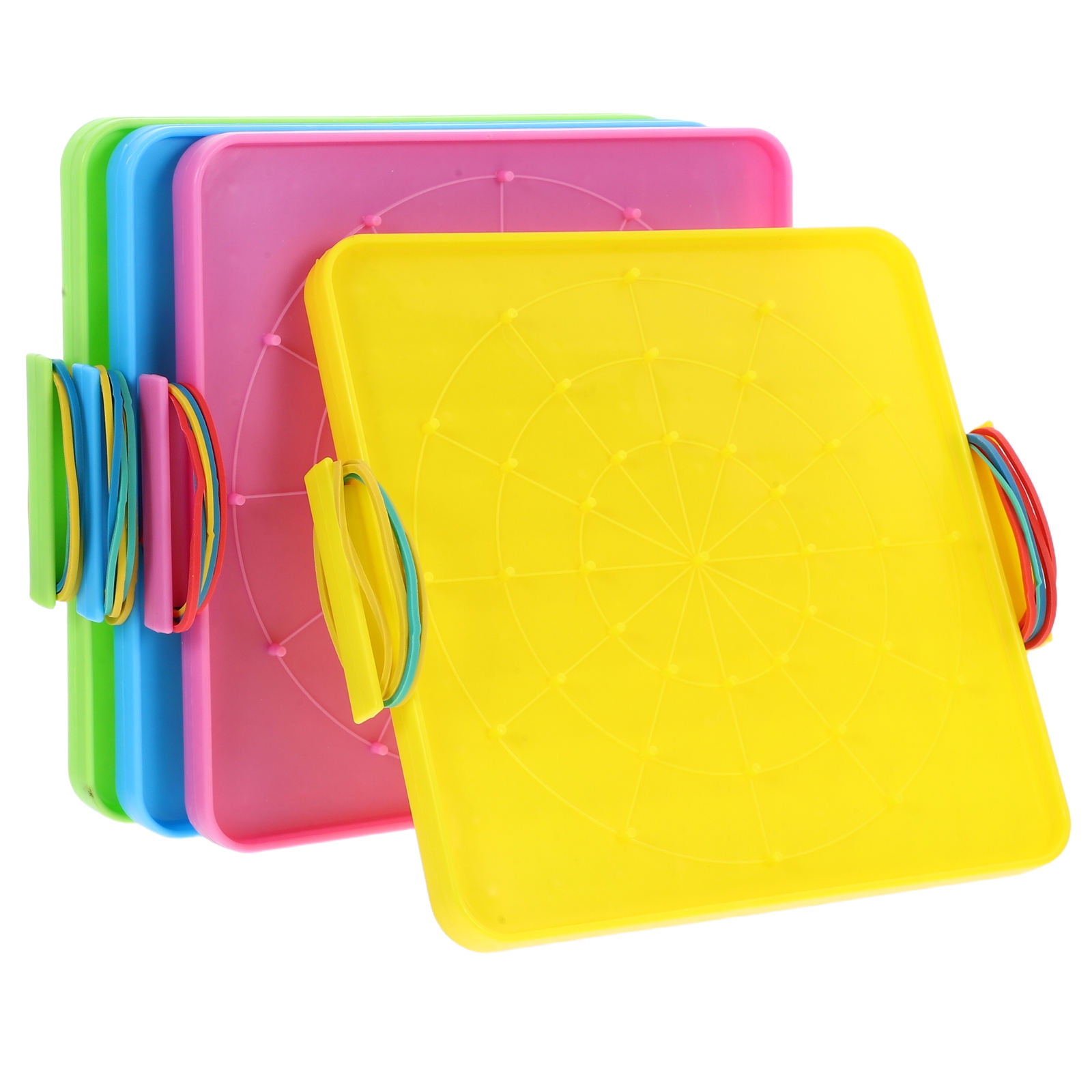 FRCOLOR 4 Pcs Double-Sided Geoboard Shapes Kindergarten Learning Toys ...