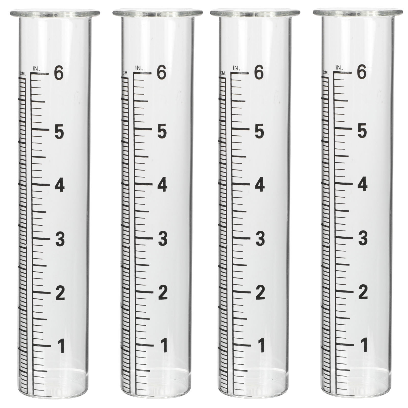 FRCOLOR 4 Pcs Gauge Clear Container Test Tube Rain Water Measuring Tool ...