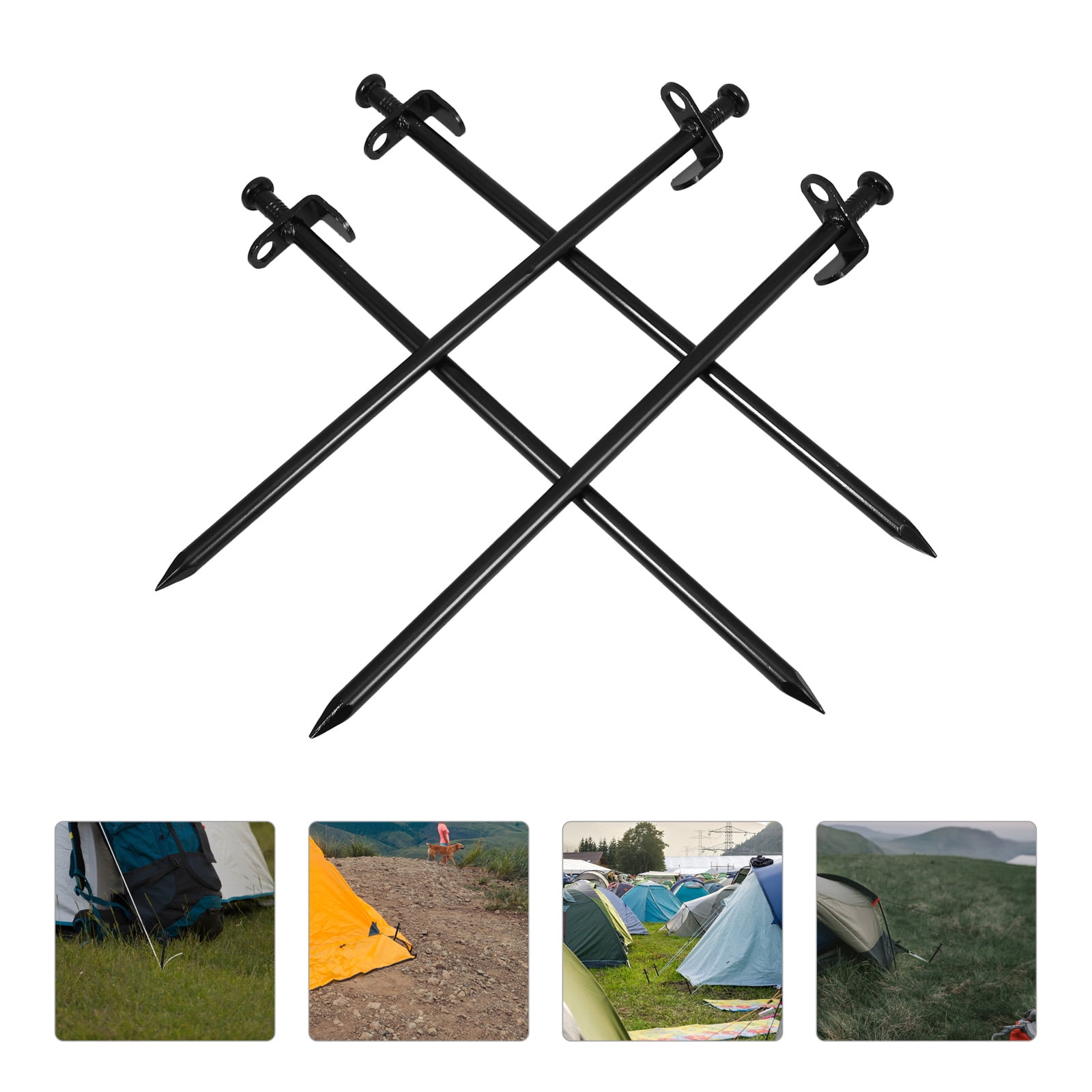 FRCOLOR 4 Pcs Ground Nail Raised Pathway Spike Garden Sticks for Plants ...