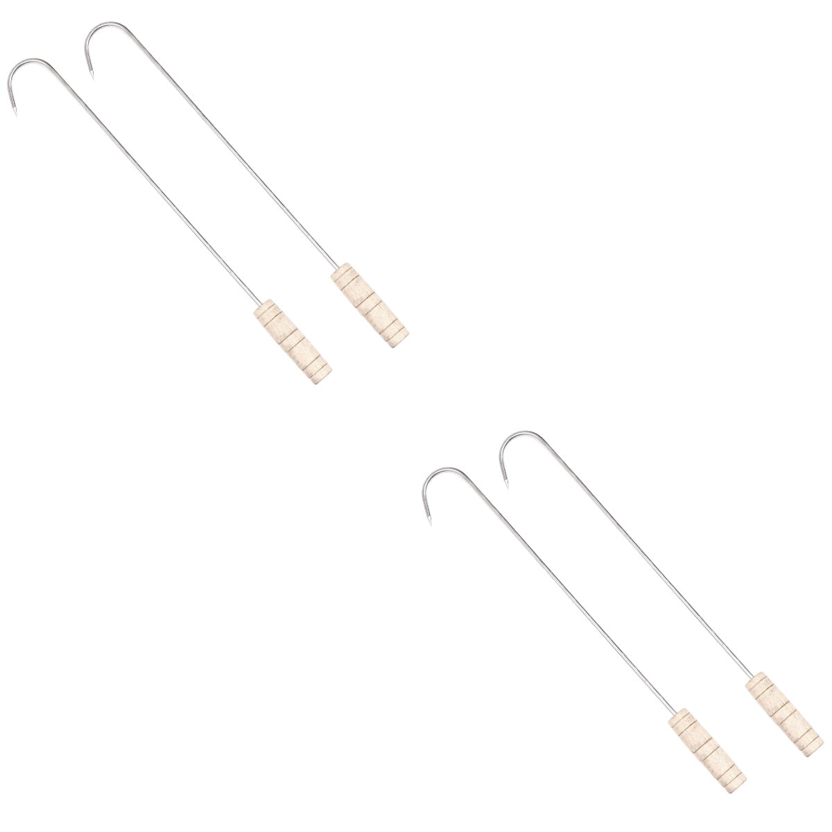 FRCOLOR 4 Pcs Meat Hooks Bacon Stainless Steel Hooks Pork Hooks ...