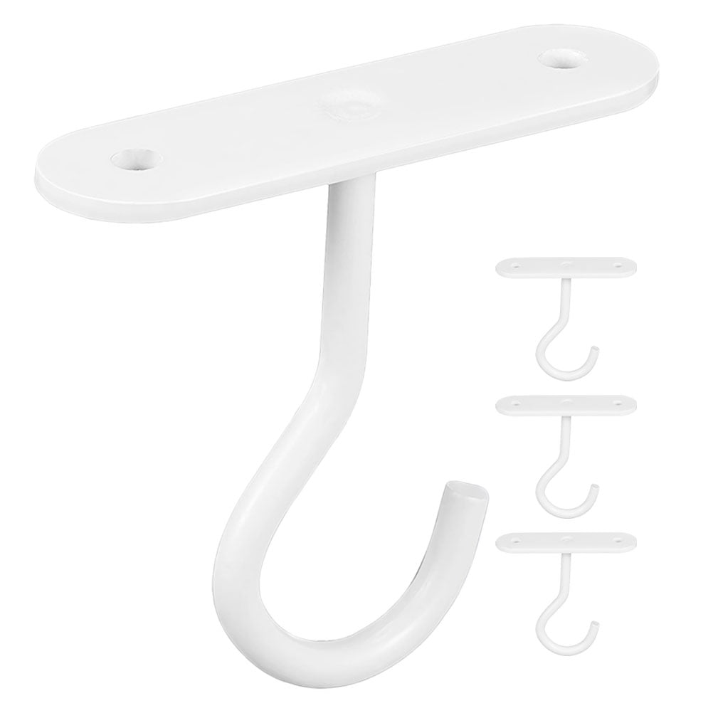 FRCOLOR 4 Pcs Mounted Hanging Plant Hooks 7.00X6.50X2.30CM White ...