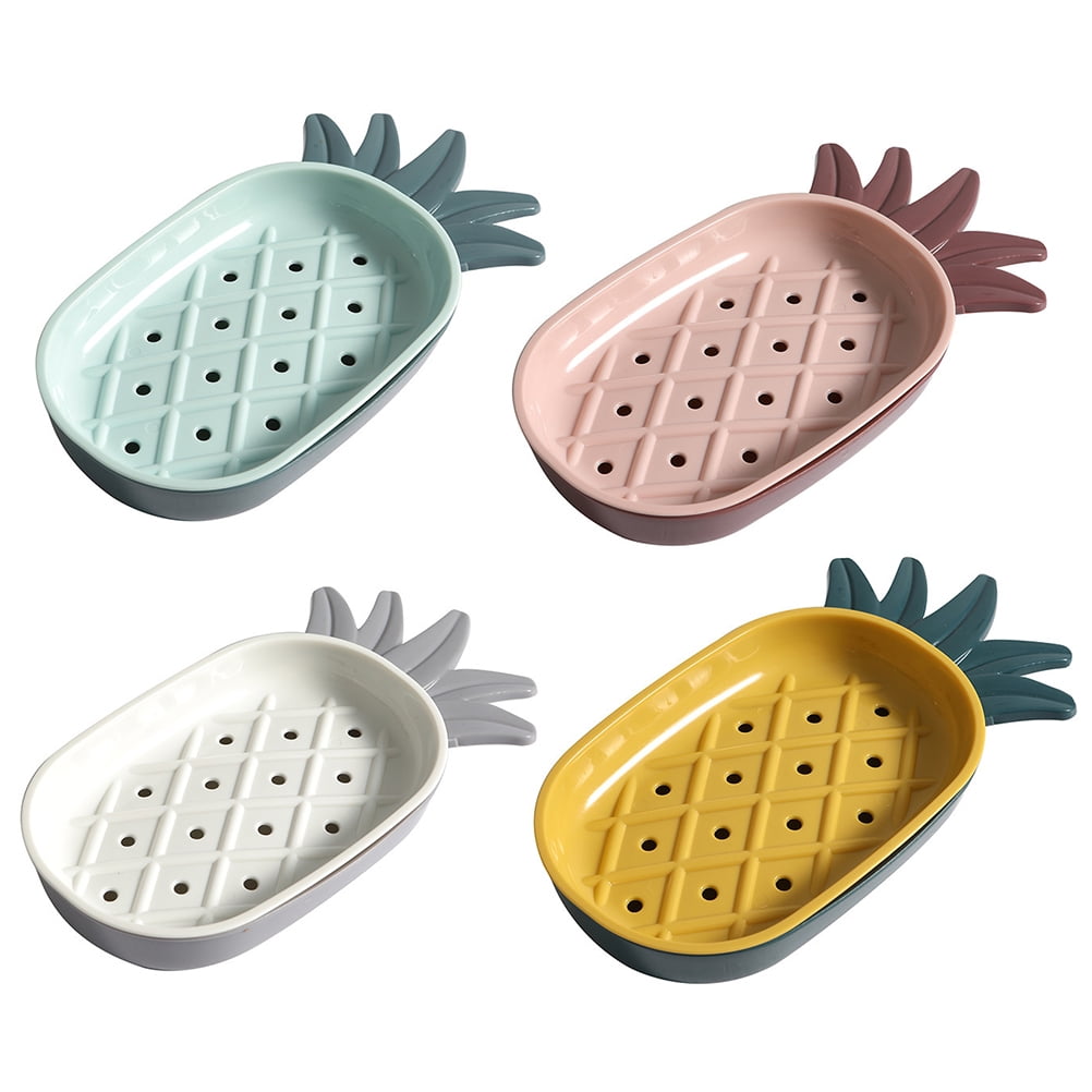 FRCOLOR 4 Pcs Pineapple Soap Holder Random Color Drain Rack Dish ...