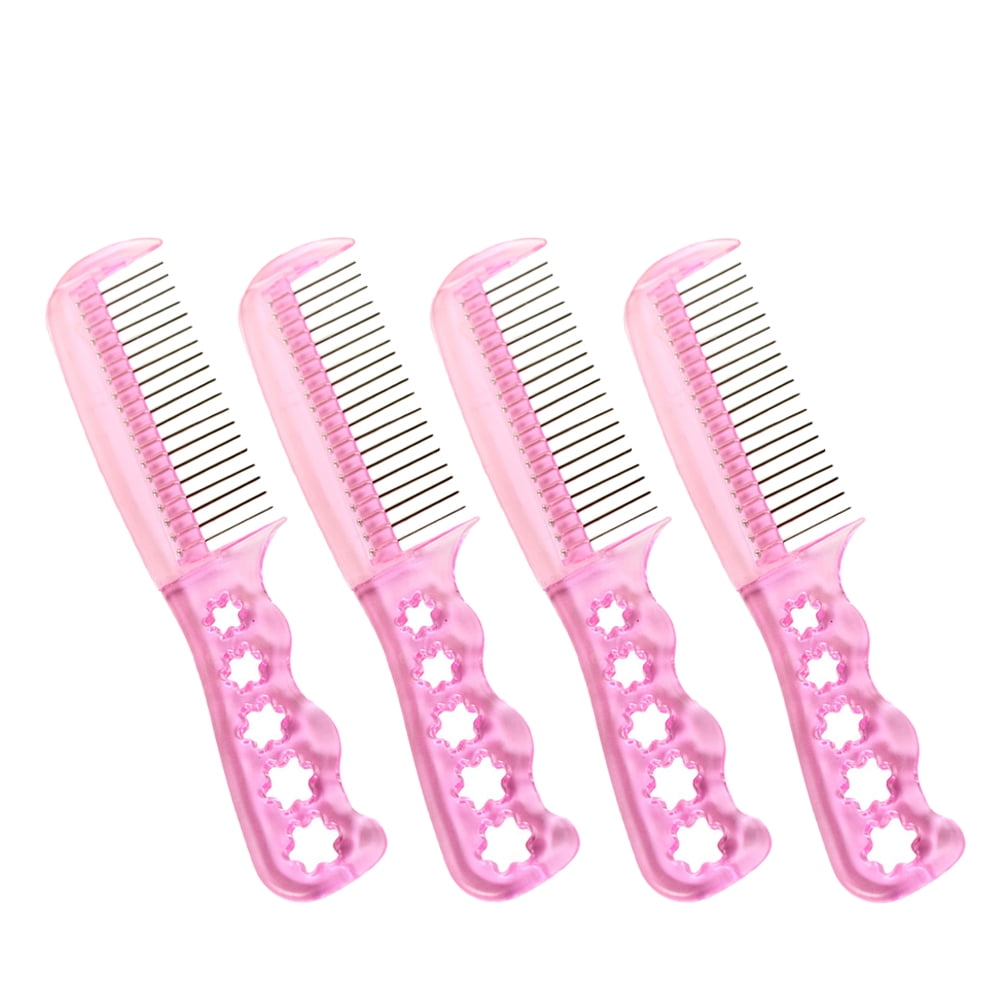 FRCOLOR 4 Pcs Professional Hairdressing Steel Tooth Comb Woman 17.00X3 ...