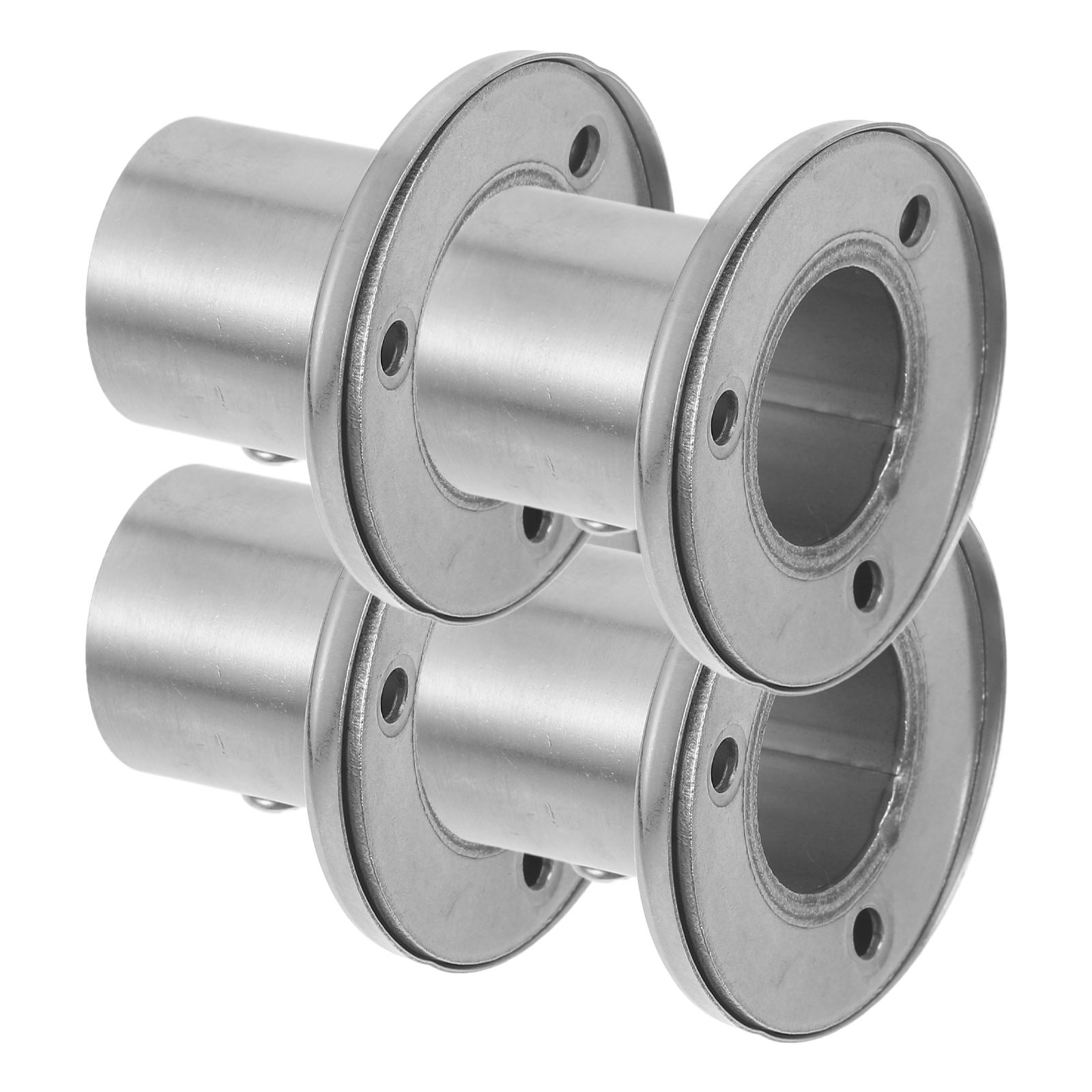 FRCOLOR 4 Pcs Shower Curtain Rod Bracket Rods Pole Sockets Flange Black ...