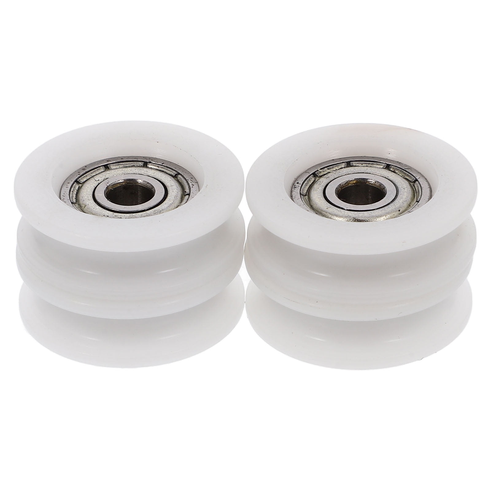 FRCOLOR 4 Pcs Sliding Pocket Door Wheels U Groove Strut Pulley Nylon ...