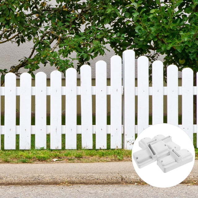 FRCOLOR 4 Pcs Fence Bases Plastic Garden Fence Support Holder Yard ...