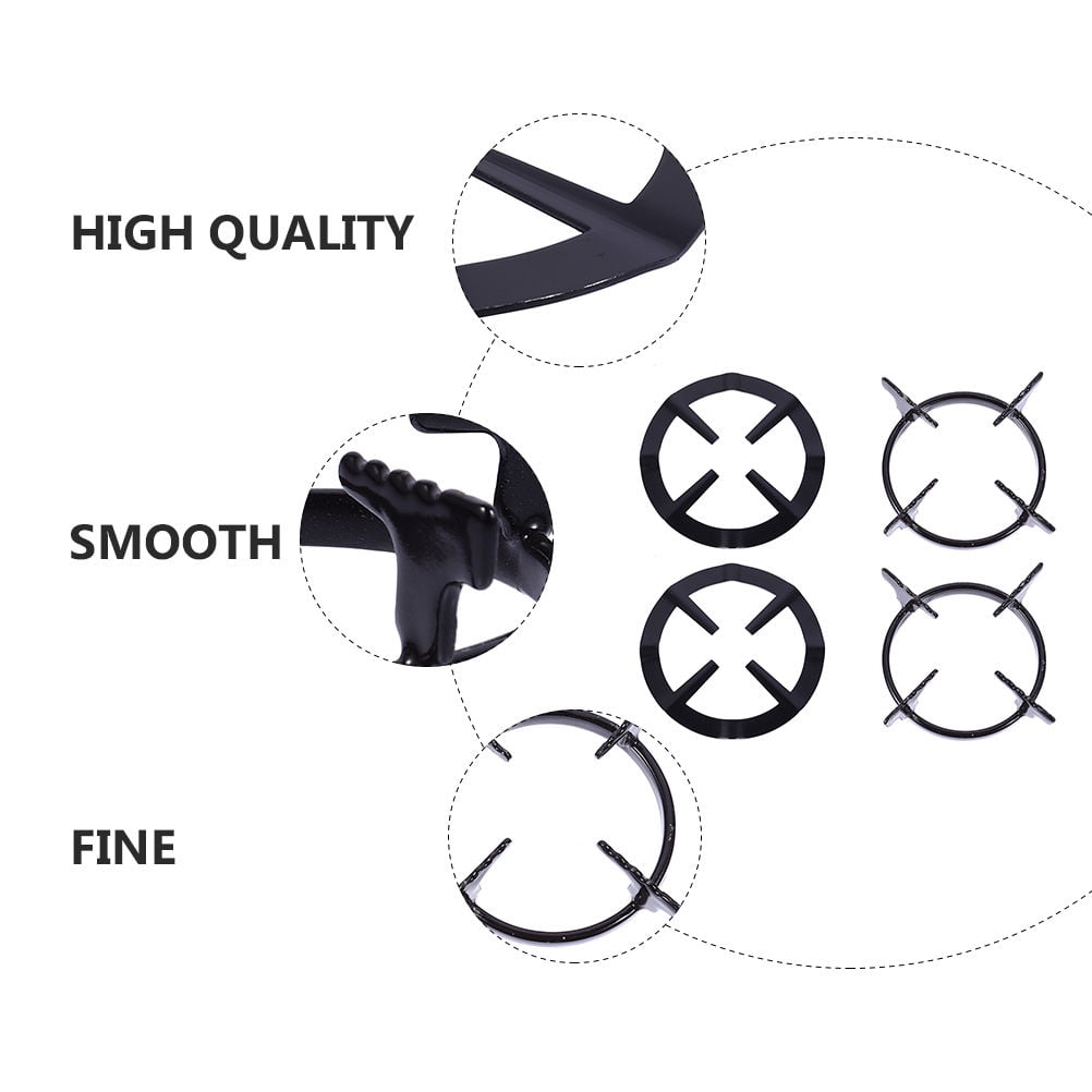 LABSERRON Wok Pan Support Rack Gas Stove Racks Iron 4Pcs 5.1X5.1X1.4in ...