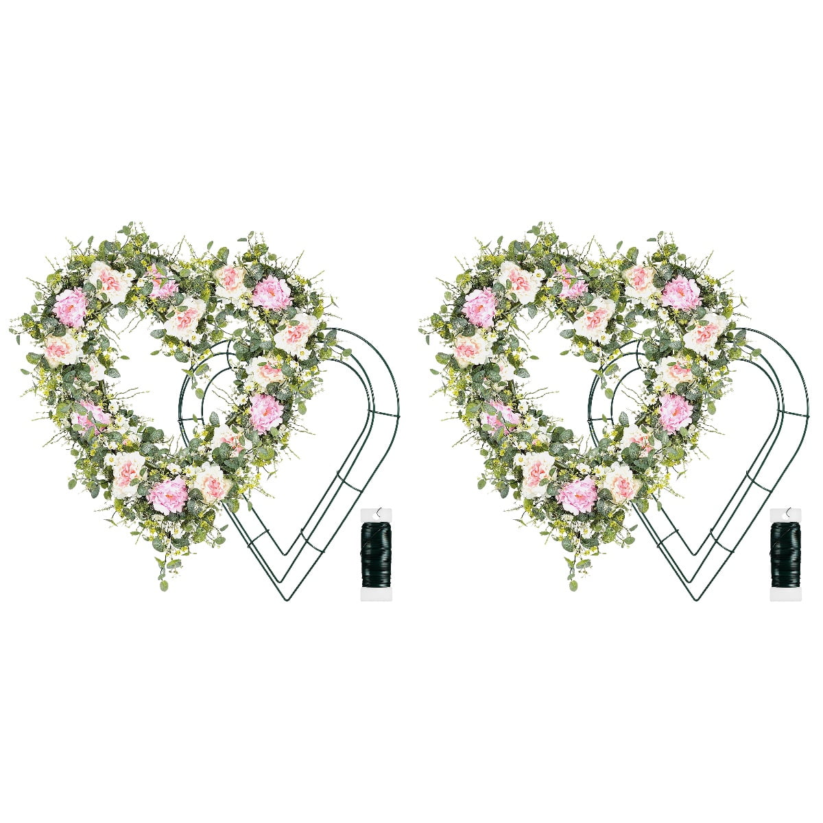 FRCOLOR 4 Pcs Wreath Frames Heart Wreath Frame Heart Wire Wreath Frame ...