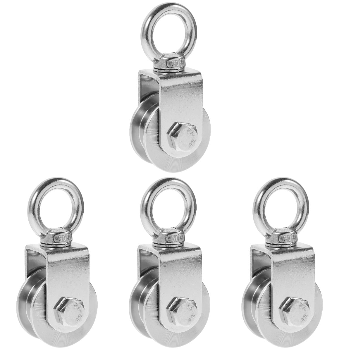 CIMAXIC Swivel Pulley Silver 201 Stainless Steel For Lifting Equipment ...