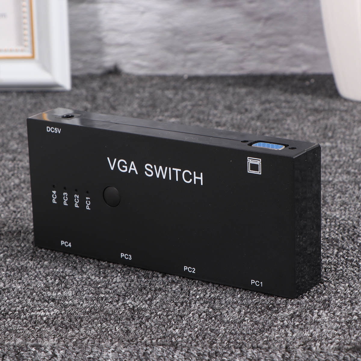 FRCOLOR 4 Port VGA Video 4 In 1 Out for LCD Converter (Black) - Walmart.com