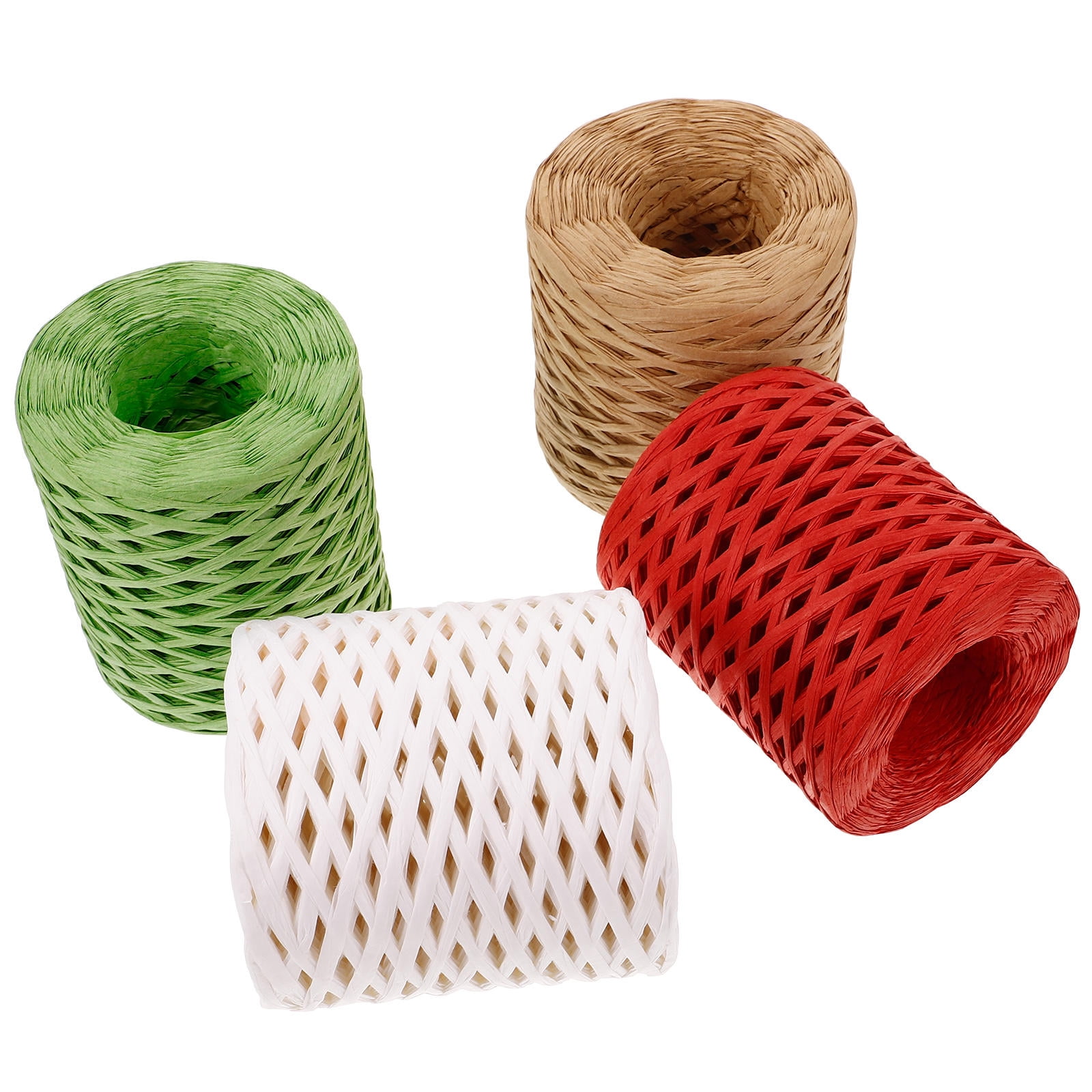 FRCOLOR 4 Rolls Of Raffia Paper Craft Rope Raffia Yarn Paper Rope Twine ...