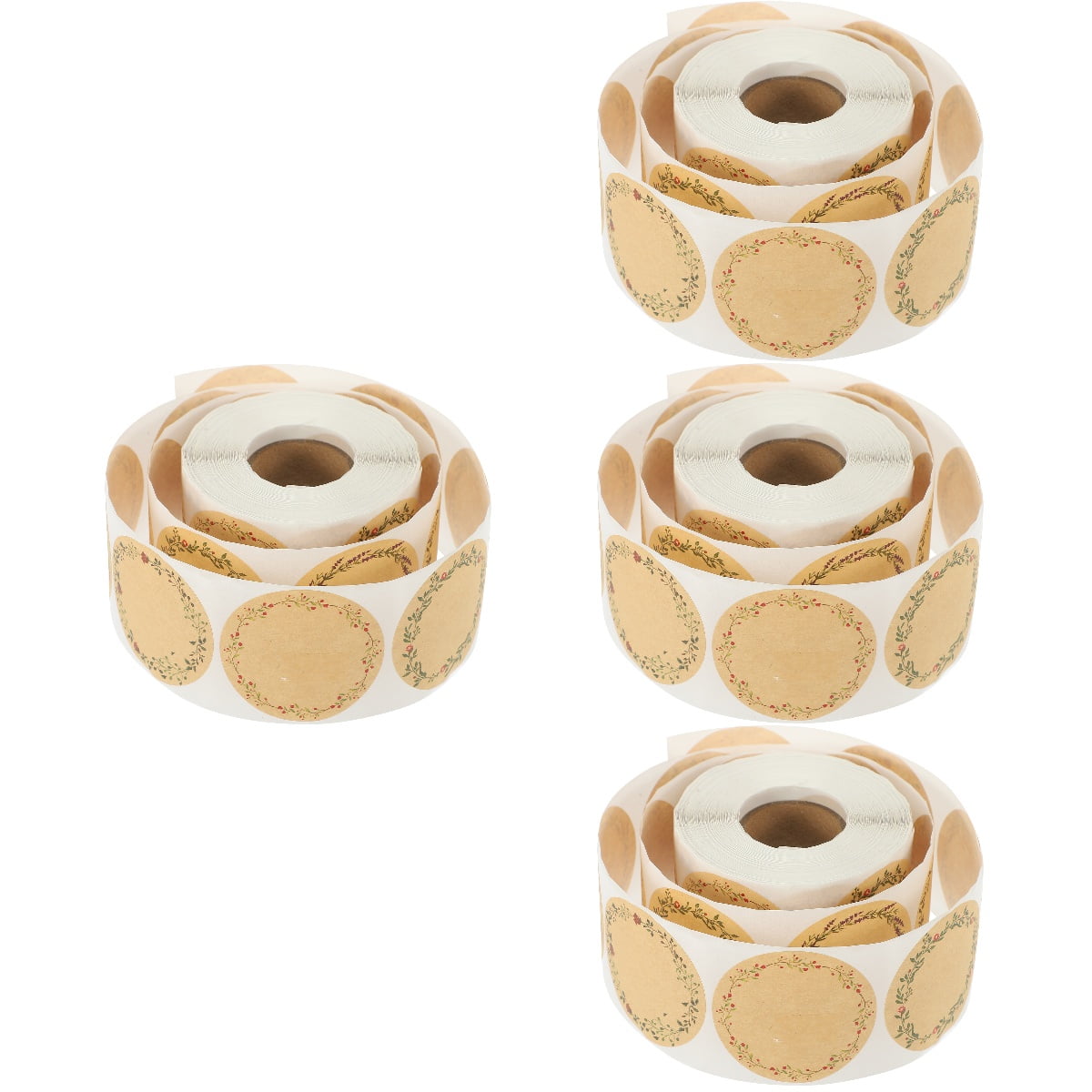 FRCOLOR 4 Rolls of Hand-made Gift Sealing Sticker Gift Box Seal Sticker ...