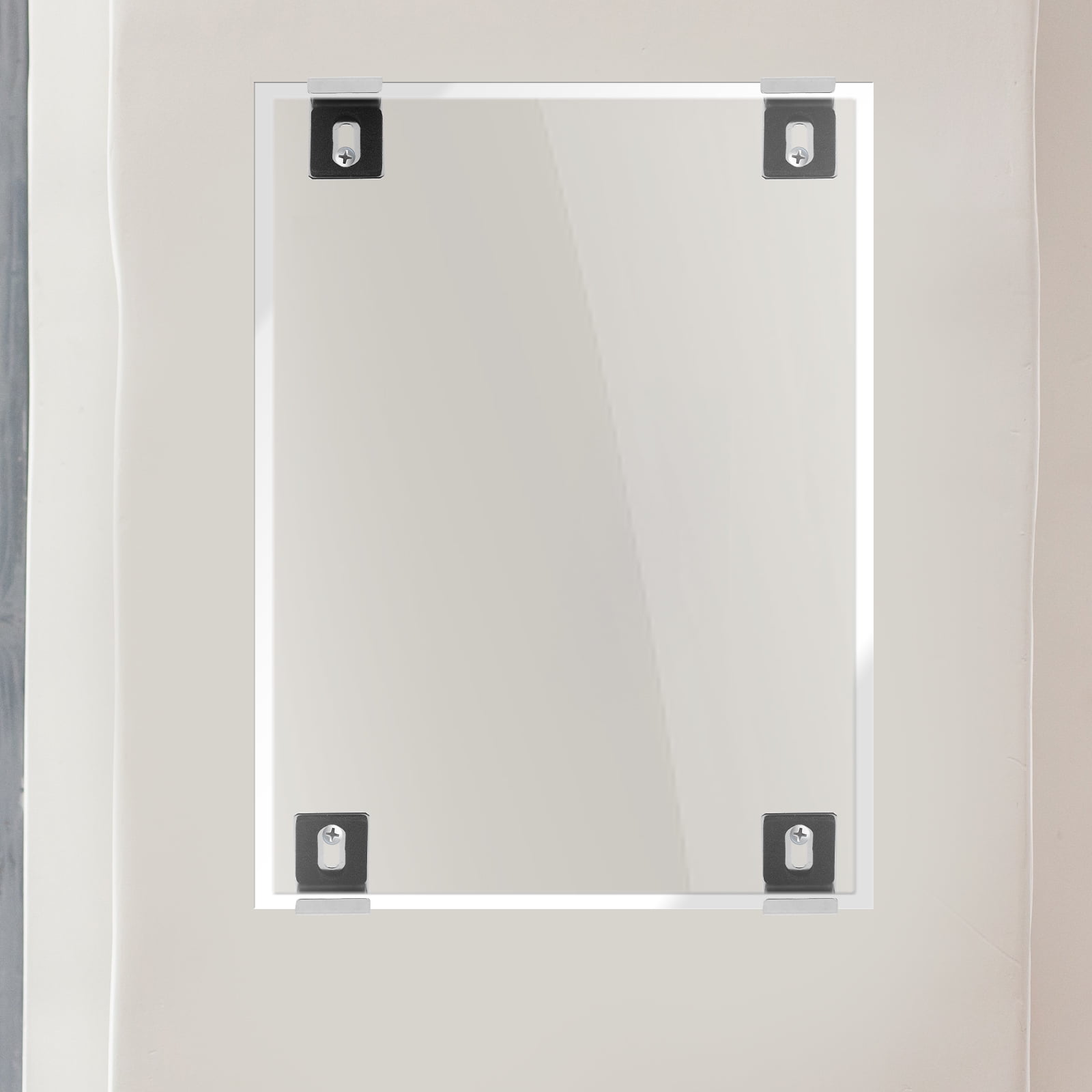 FRCOLOR 4 Set Stainless Steel Mirror Holder Clips Easy Installation ...