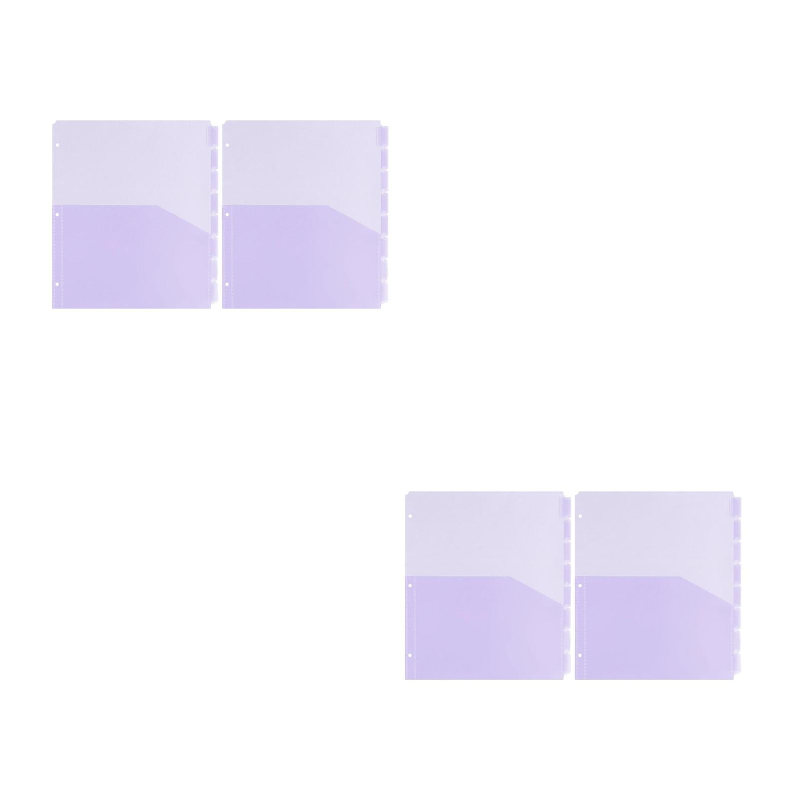 FRCOLOR 4 Sets 3-hole Binder Inserts Pocket Notebooks Dividers Contents ...