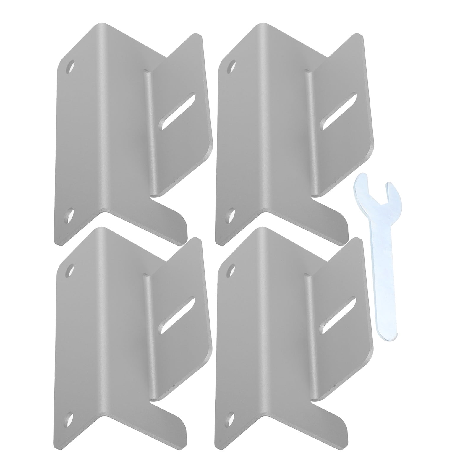 FRCOLOR 4 Sets Adjustable Solar Panel Mounting Brackets Aluminum Z ...