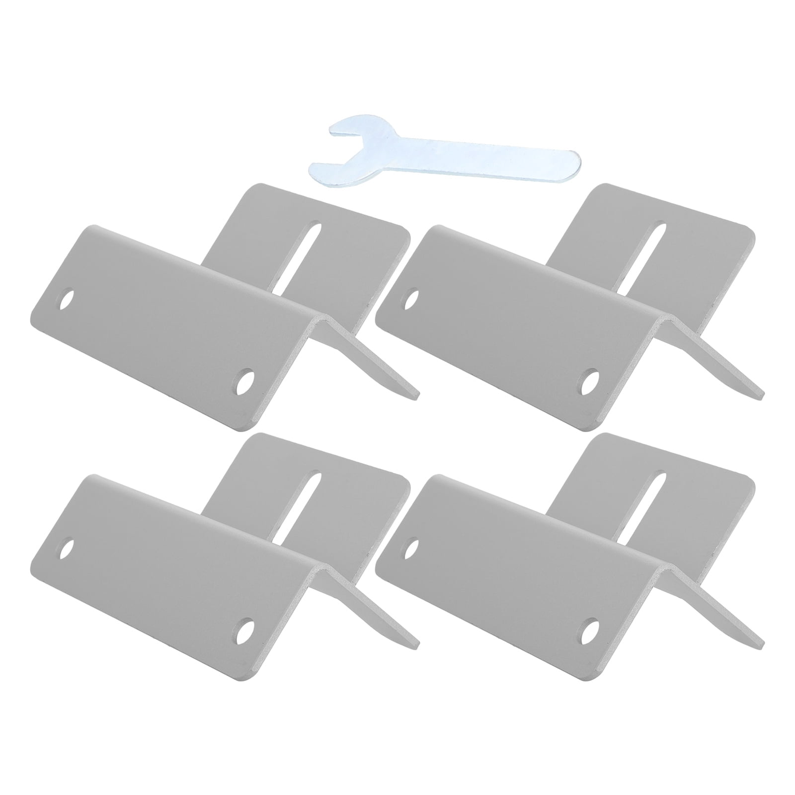FRCOLOR 4 Sets Aluminum Z Brackets with Nuts Bolts Heavy Duty Solar ...
