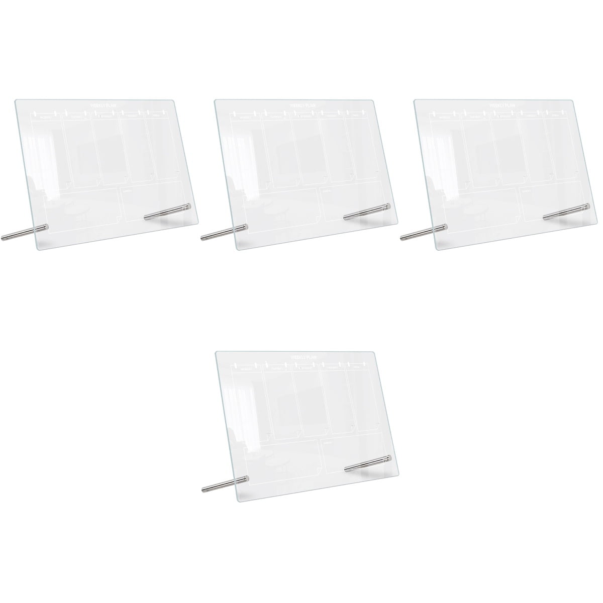 FRCOLOR 4 Sets Clear Acrylic Board Writing Board Dry Erase Board ...