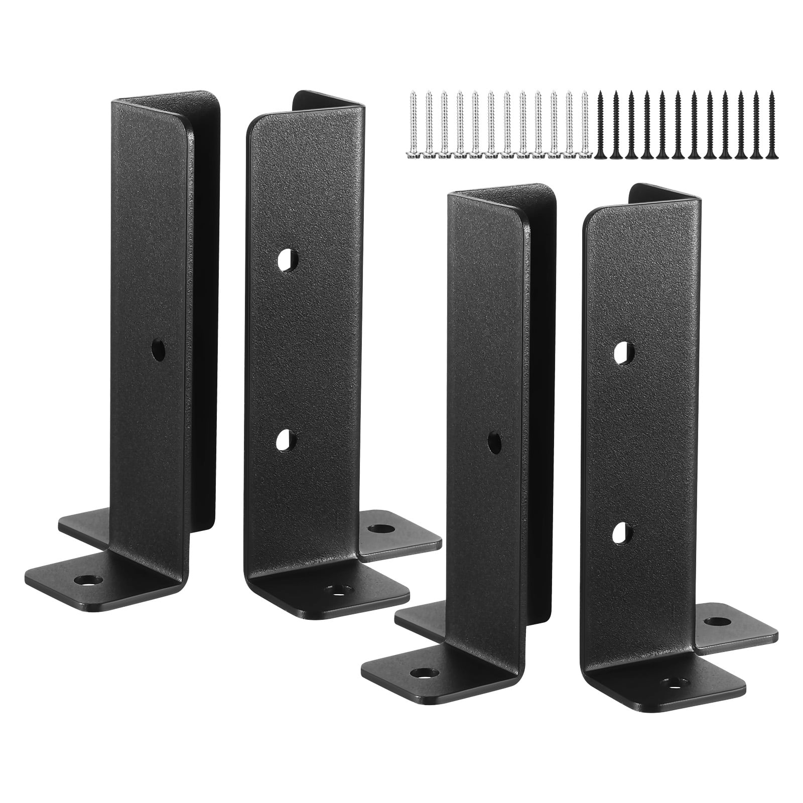 FRCOLOR 4 Sets Gazebo Bracket Fence Post Anchor Deck Brackets Black ...