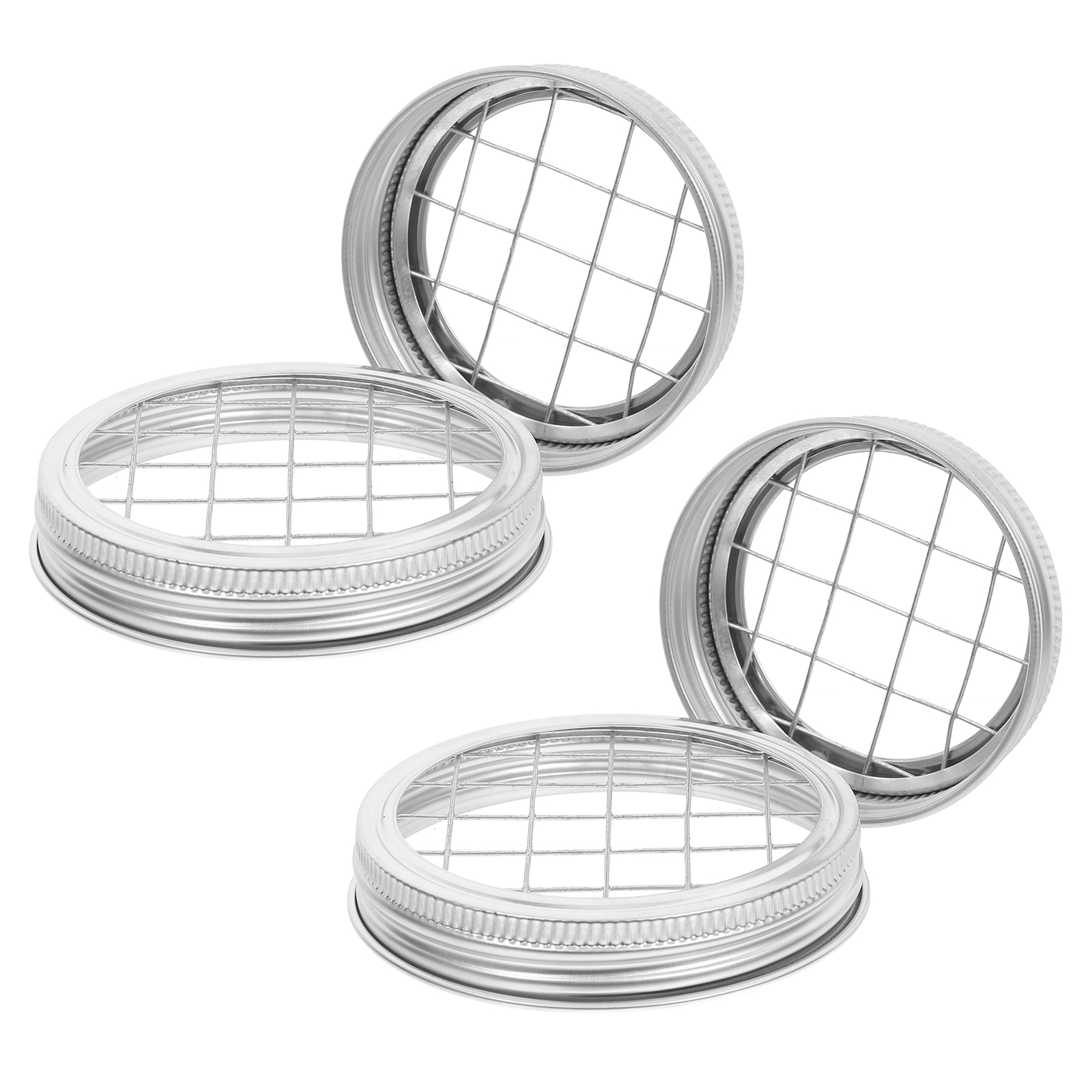 FRCOLOR 4 Sets Of Mason Jar Flower Lid Insert Metal Flower Frog Lid ...