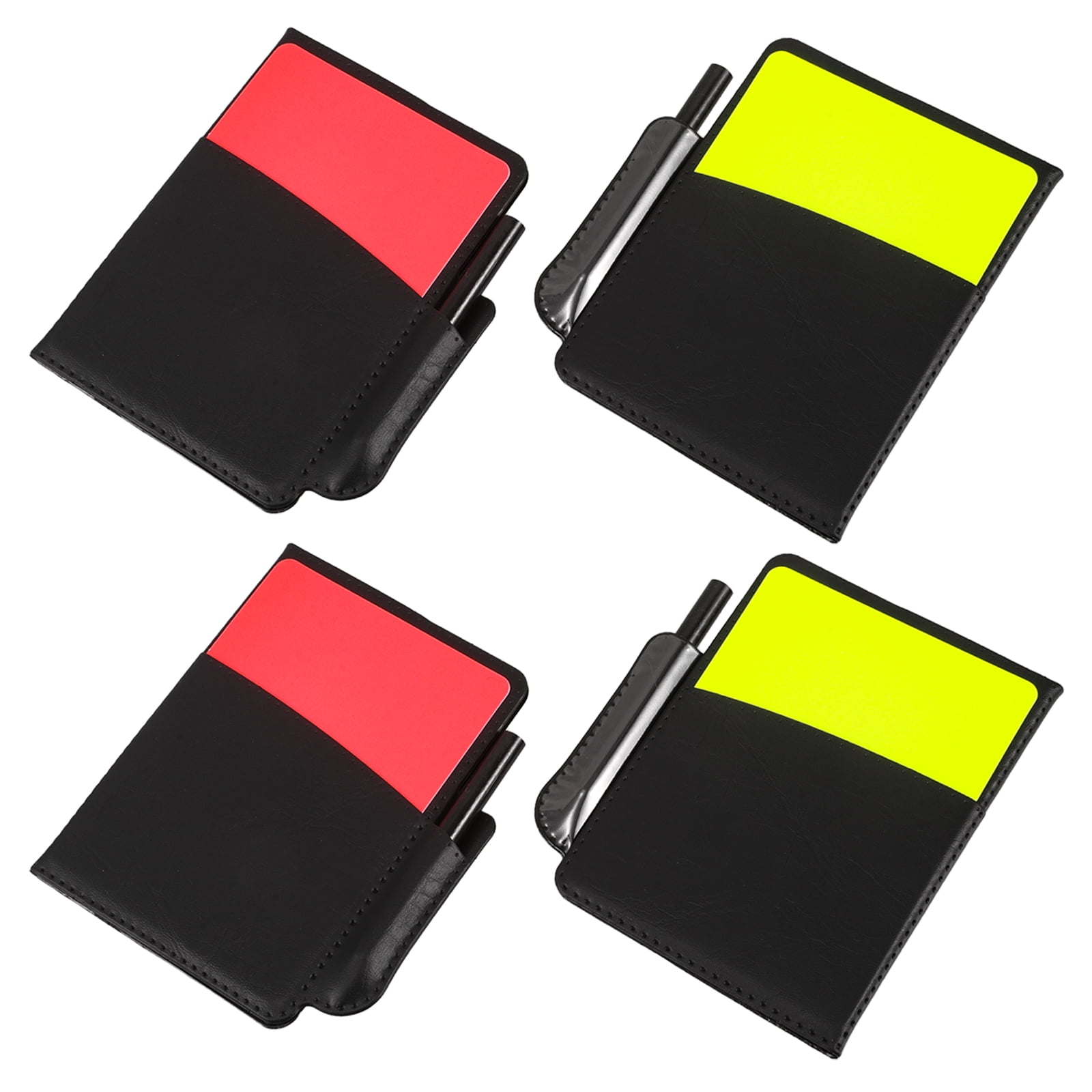 FRCOLOR 4 Sets Referee Card Holder Red and Yellow Record Book Child ...