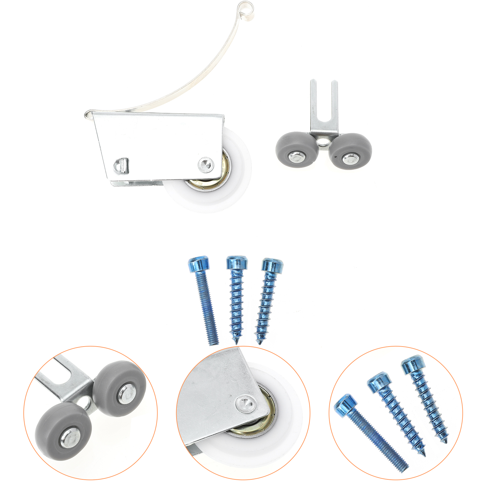 FRCOLOR 4 Sets 滑轮带 轮 Sliding Door Caster Closet Window Track ...