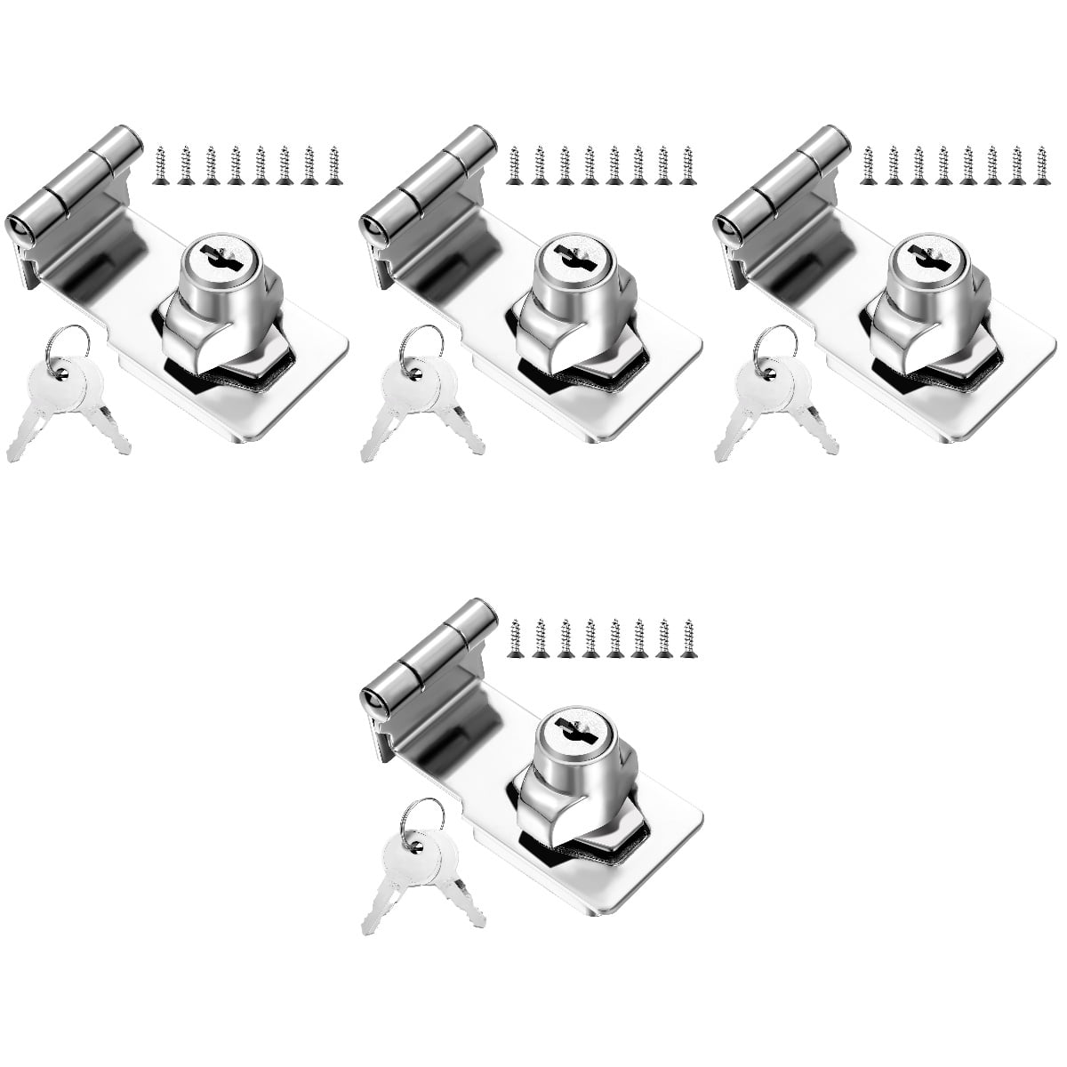 FRCOLOR 4 Sets of Heavy Duty Latch Lock Right Angle Safety Latch Home ...