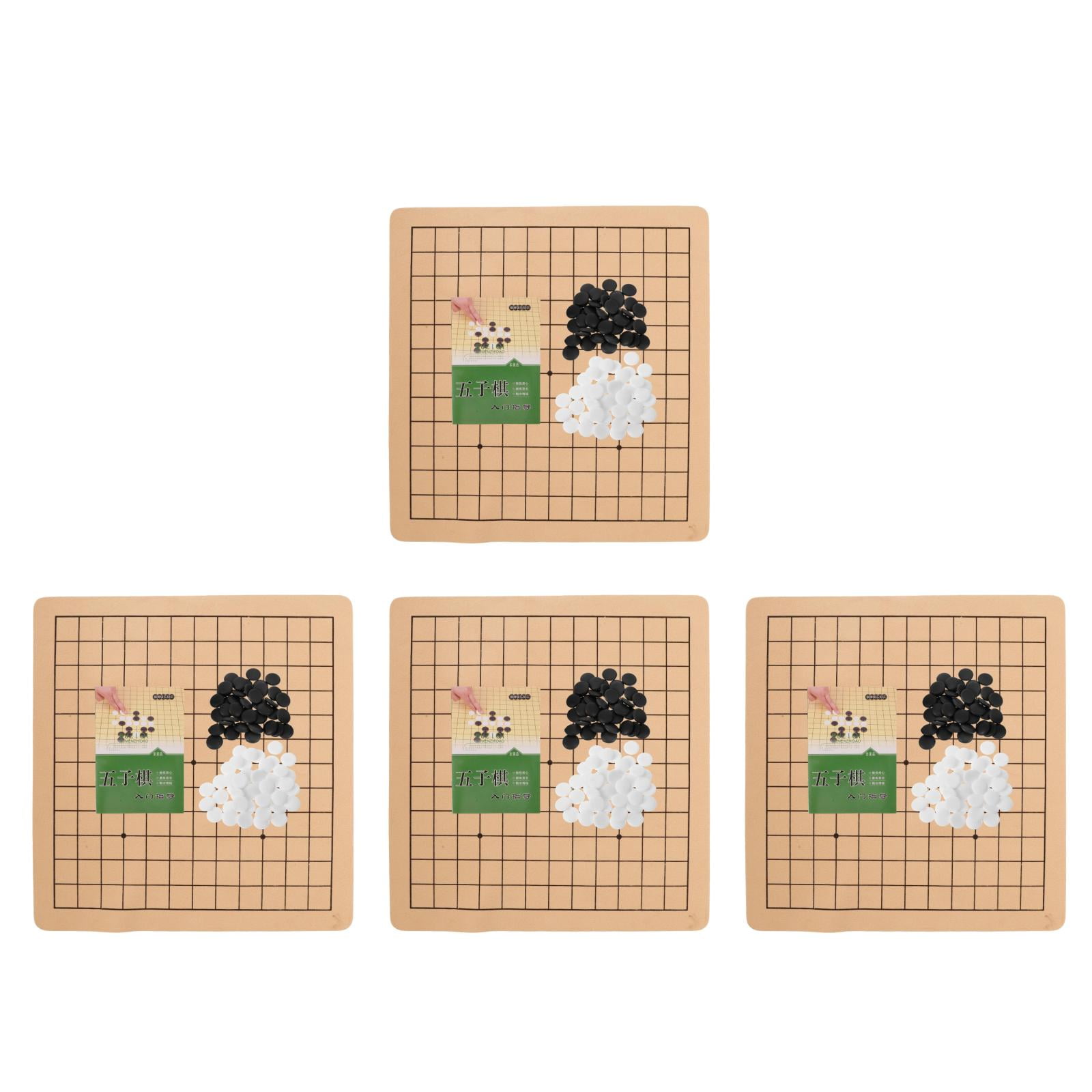 KAKOWELY Portable Go Chess Training Kit And Wood 4 Sets For Kids And ...