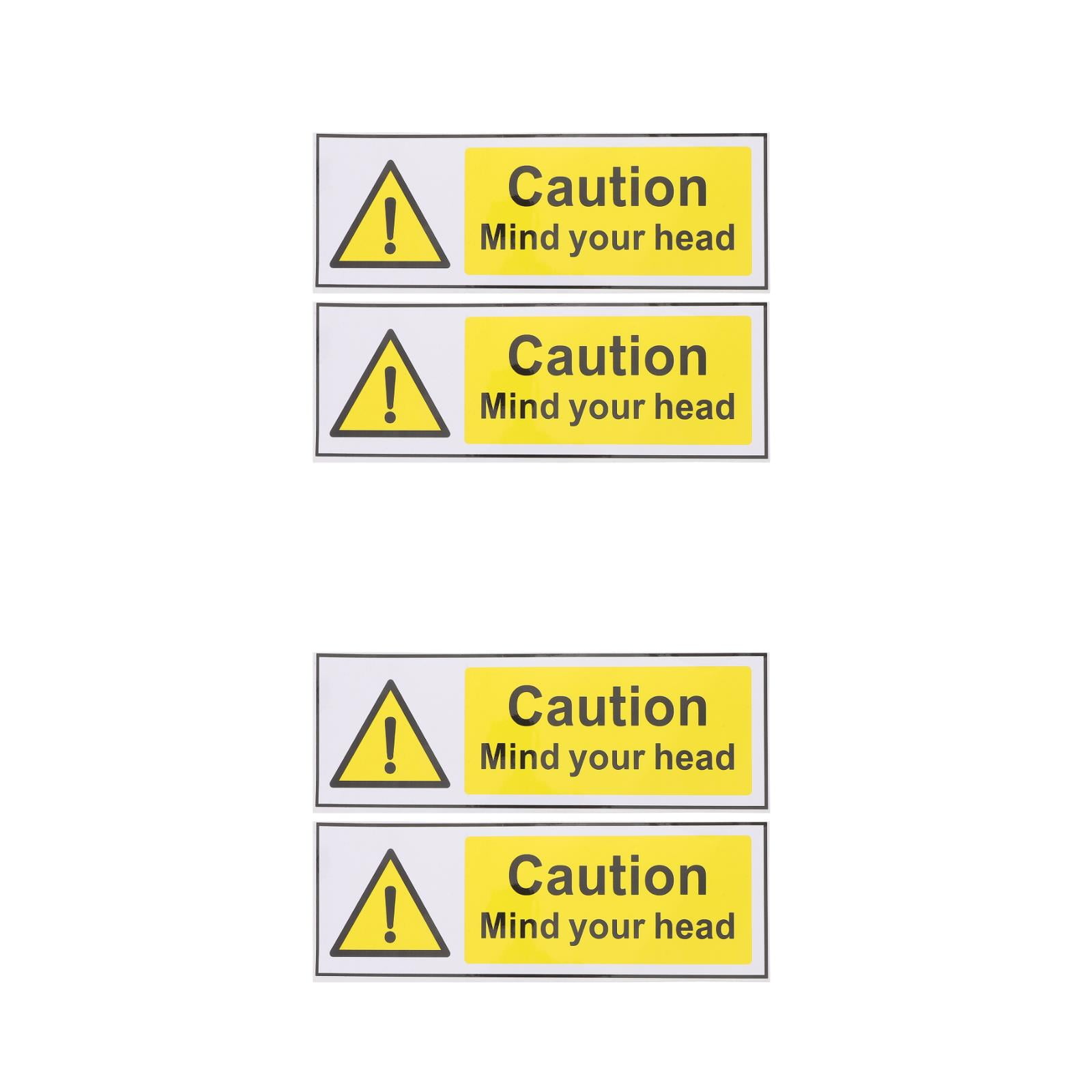 FRCOLOR 4 Sheets Caution Stickers Safety Warning Decals High-Visibility ...
