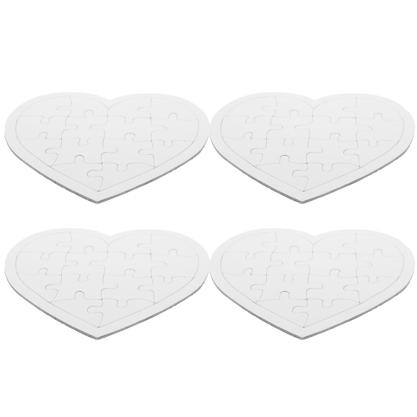 FRCOLOR 4 Sheets Craft Blank Puzzles Jigsaw Toy Coloring and Inserting ...
